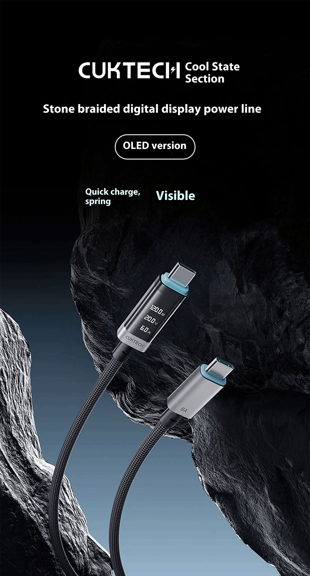 ZMI CUKTECH No. 6 240W Mag Cable Suction Digital Display Power Cable ...