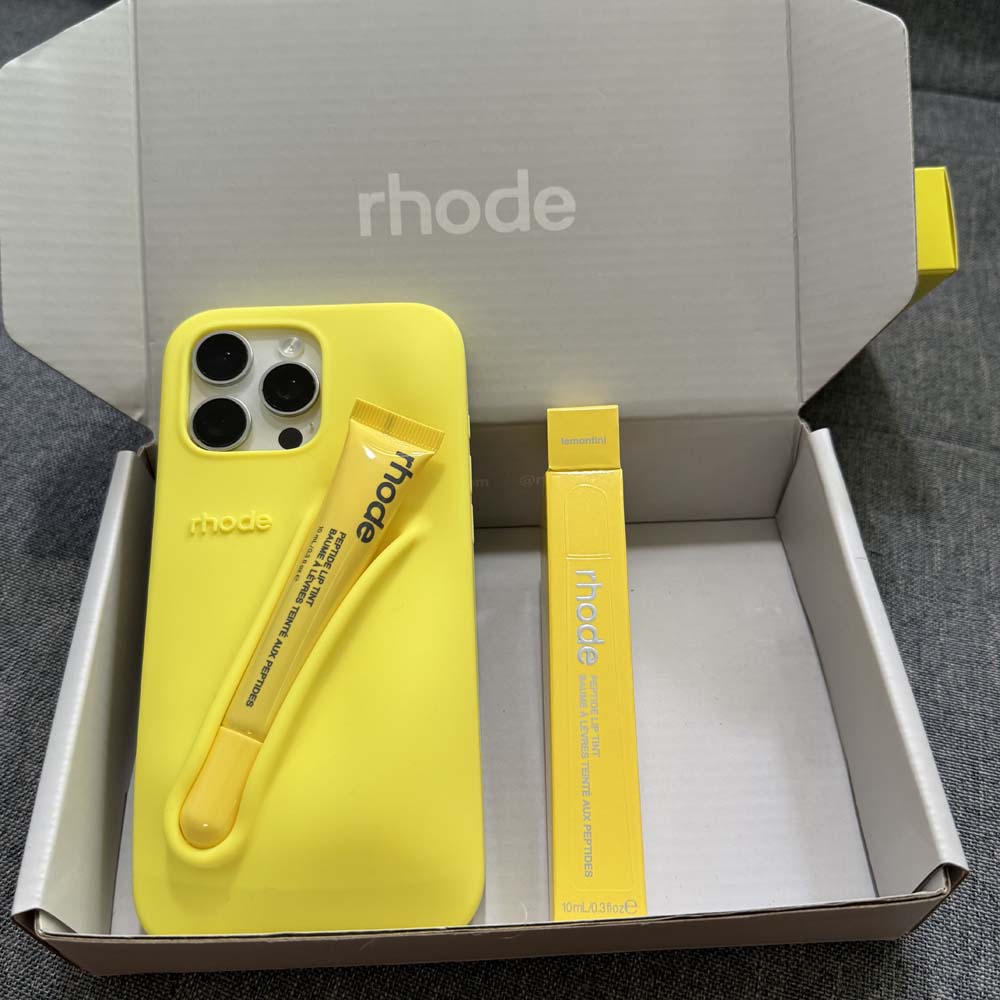【1：1 High-quality 】lemon-yellow Rhode phone case compatible for iPhone ...