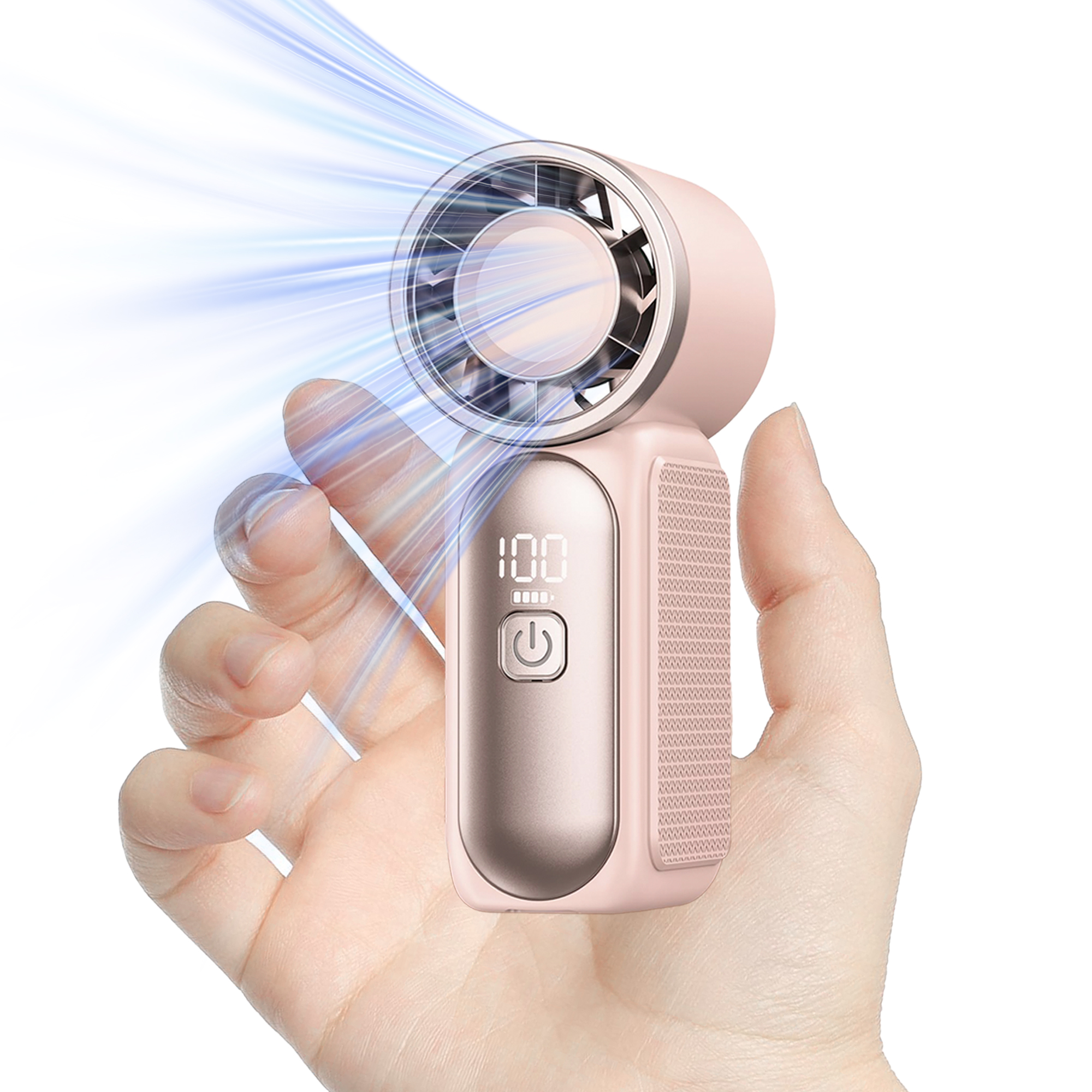 Smallest Fan (2X Battery Capacity) Portable Mini Handheld Turbo Fan 3.5 ...