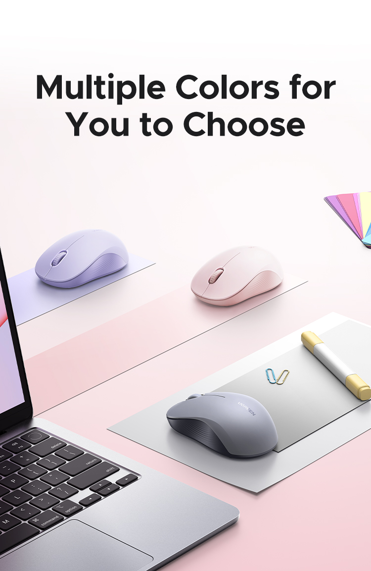UGREEN Wireless Mouse 3-Button Silent 2.4G with USB Mini Receiver 4 ...