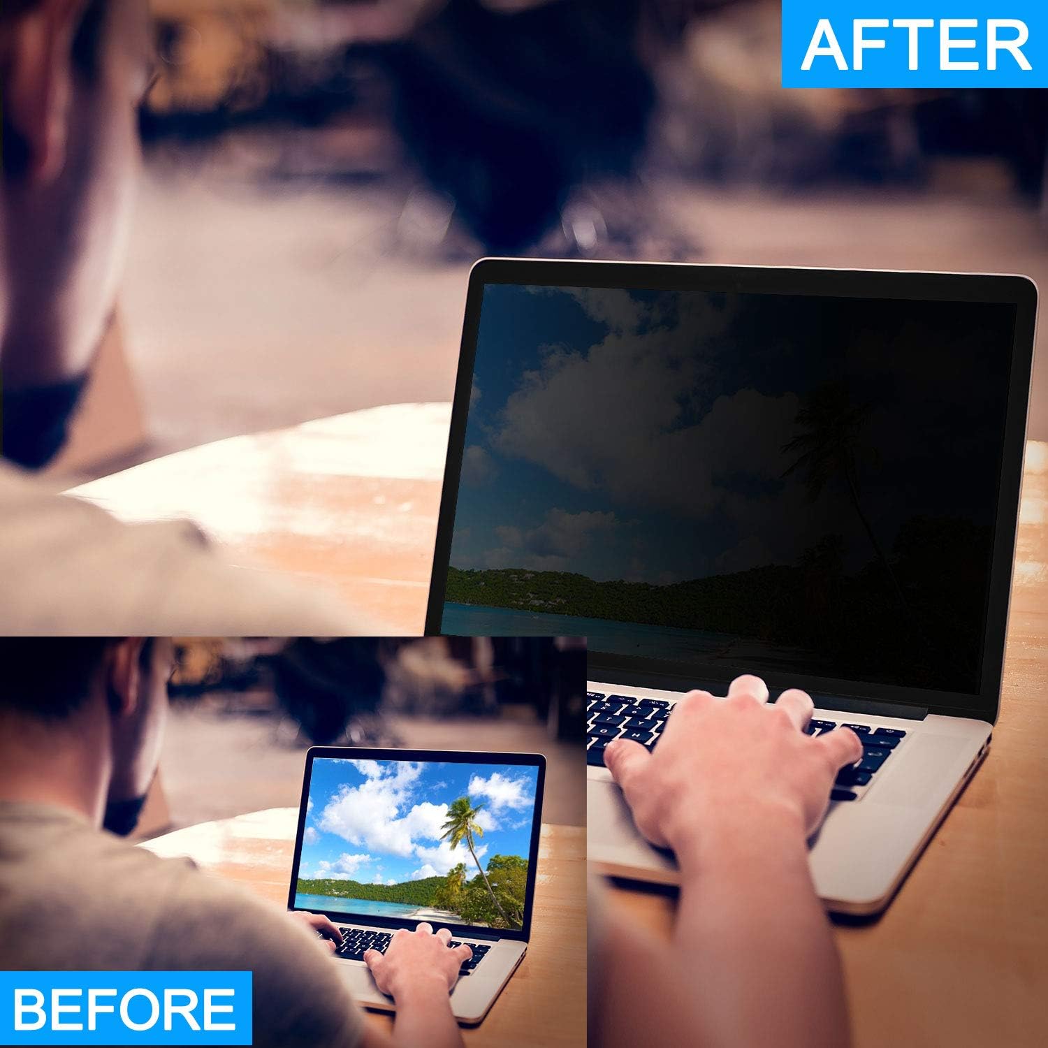 Laptop Privacy Screen Protector - Anti-spy Filter for Notebooks ...