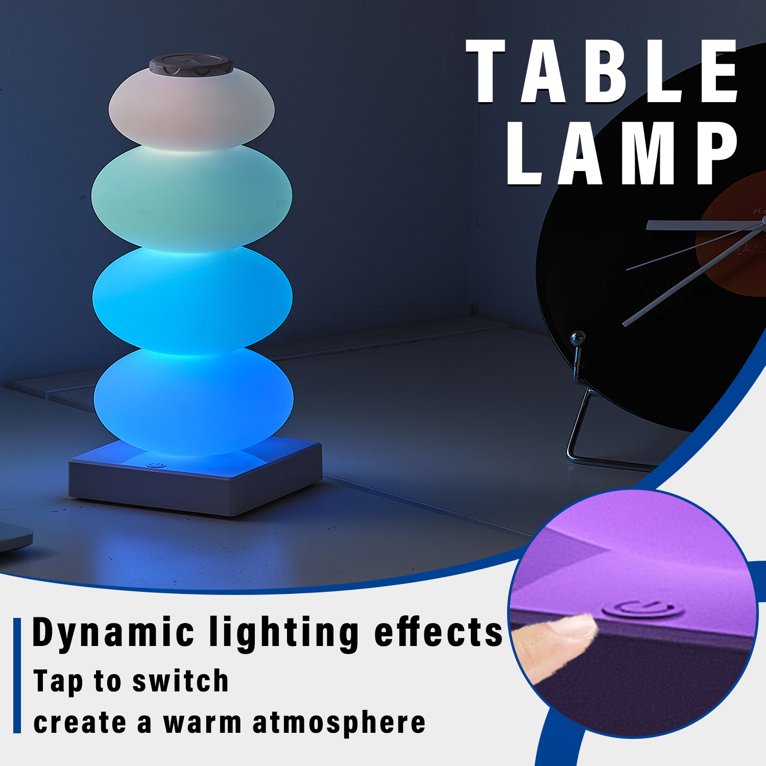 Multicolor LED Table Lamp 16 RGB Colors Adjustable DIY Design for ...