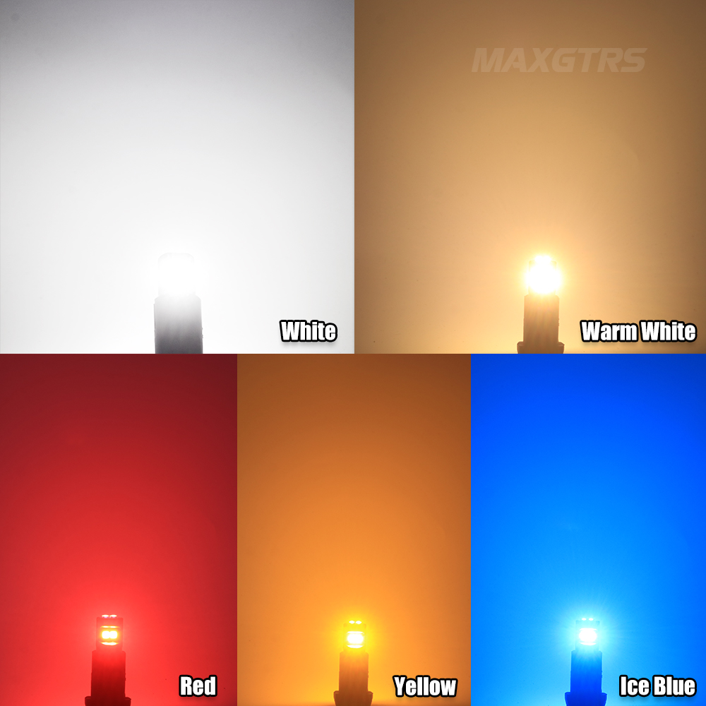 MAXGTRS 2x Super Bright T10 LED W5W 2020 Chips Car Side Interior lights ...