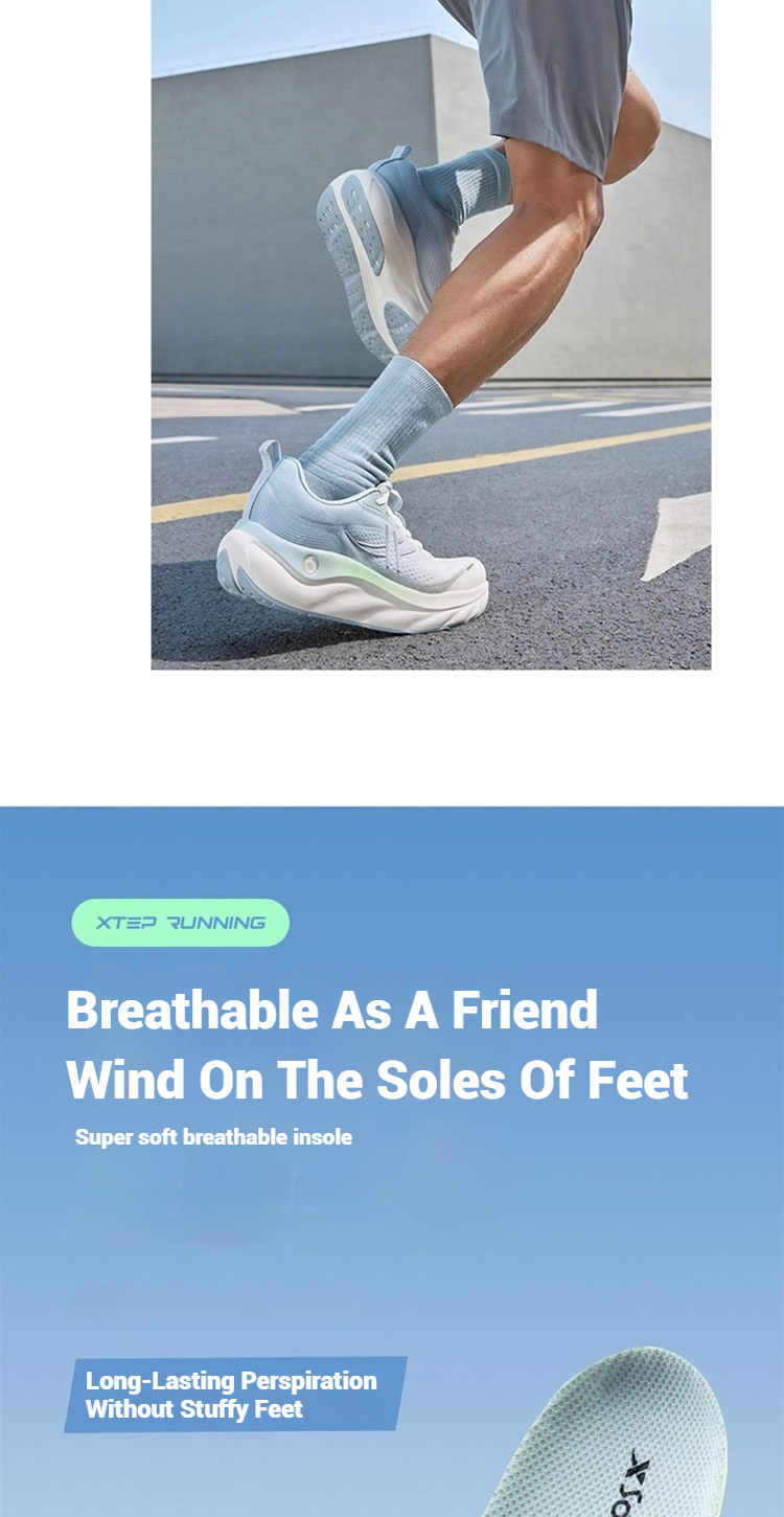 XTEP Men Yunyi 3.0 Running Shoes Shock-absorbing Breathable Soft-soled ...