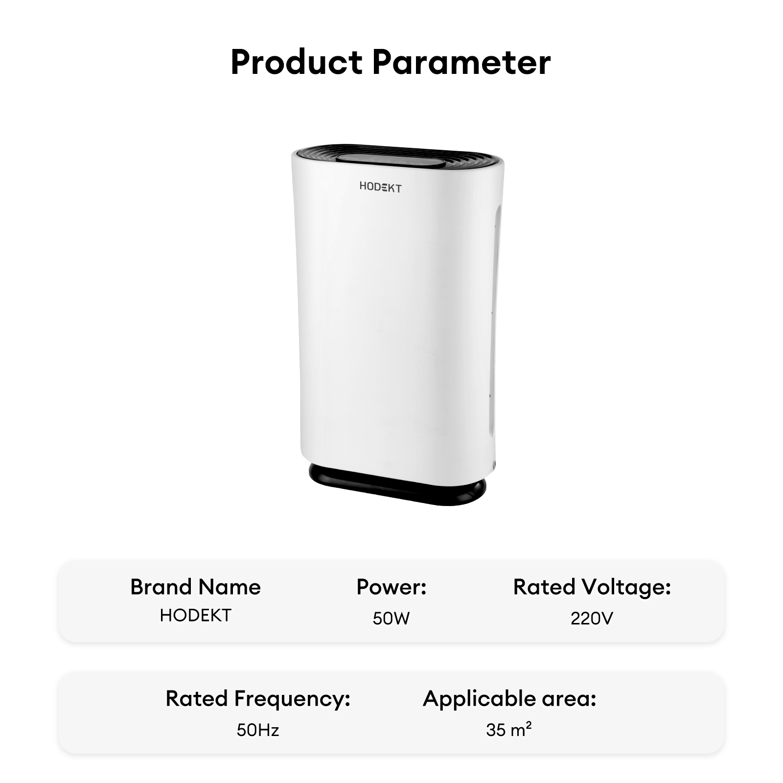 HODEKT Air Purifier UVC Sterilization 3-Stage Filtration Remove ...