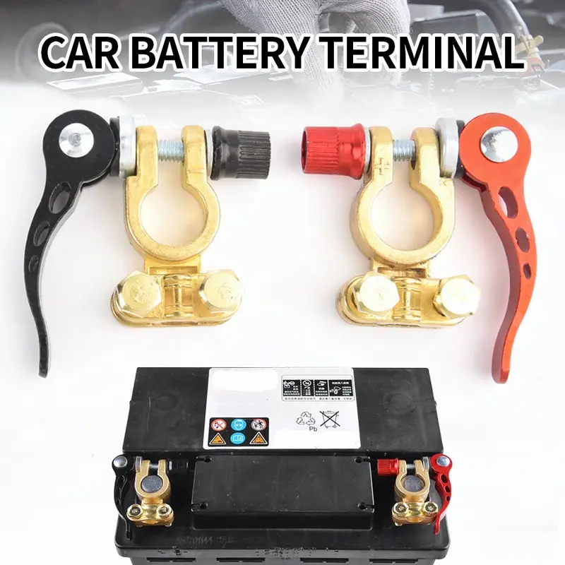 2 PCS Car Battery Terminal Connector Tool Quick Release Battery ...