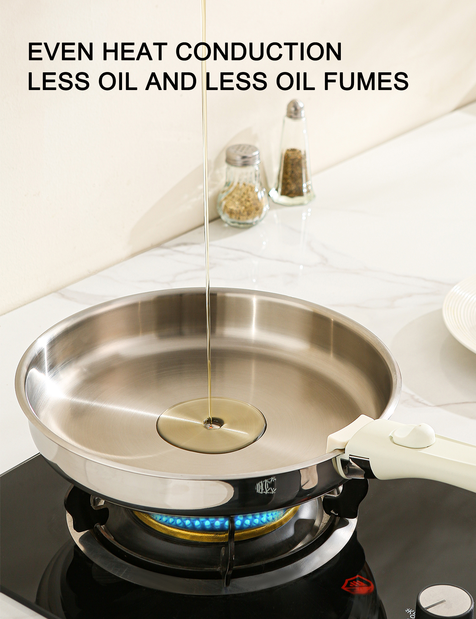 Supor 304 Stainless Steel Cookware Set 5Pcs Original Handle Removable ...