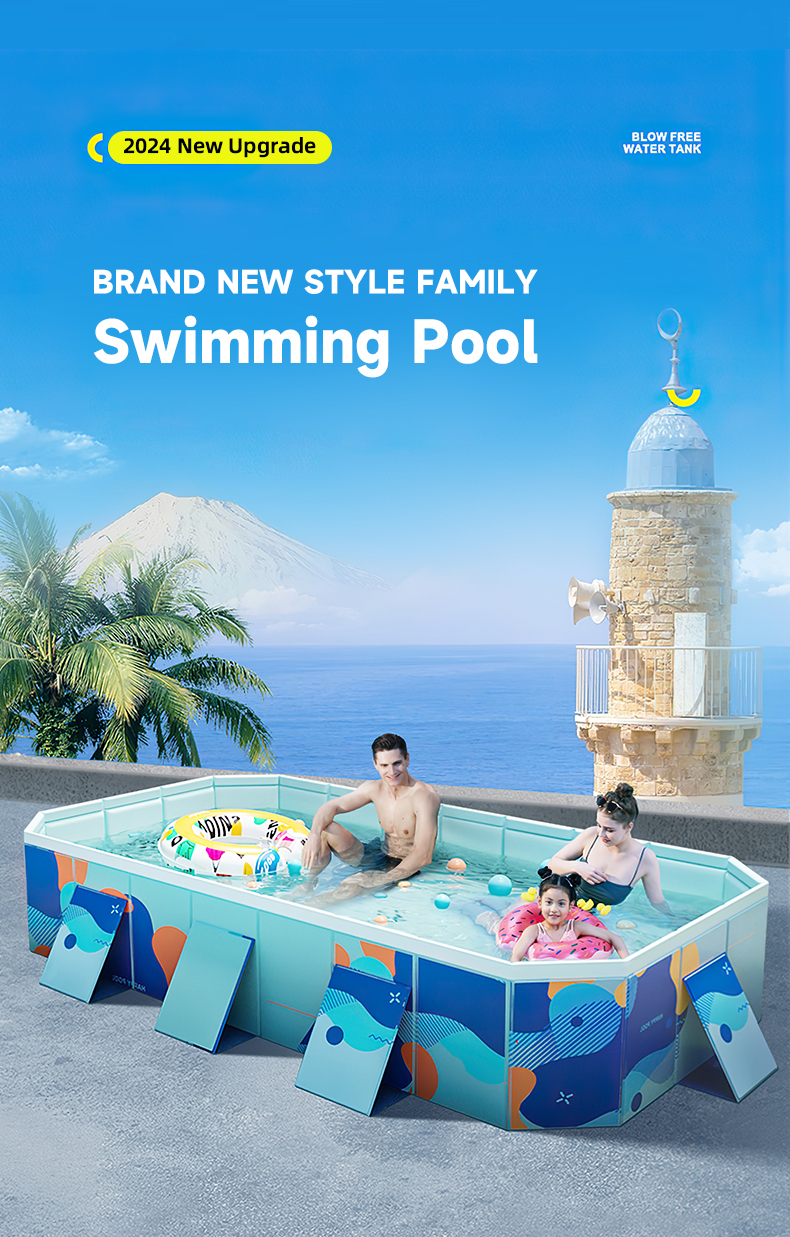 Kiumo Swimming Pool For Kids Foldable Non Inflatable No Airpump Required Swimming Pool For ...