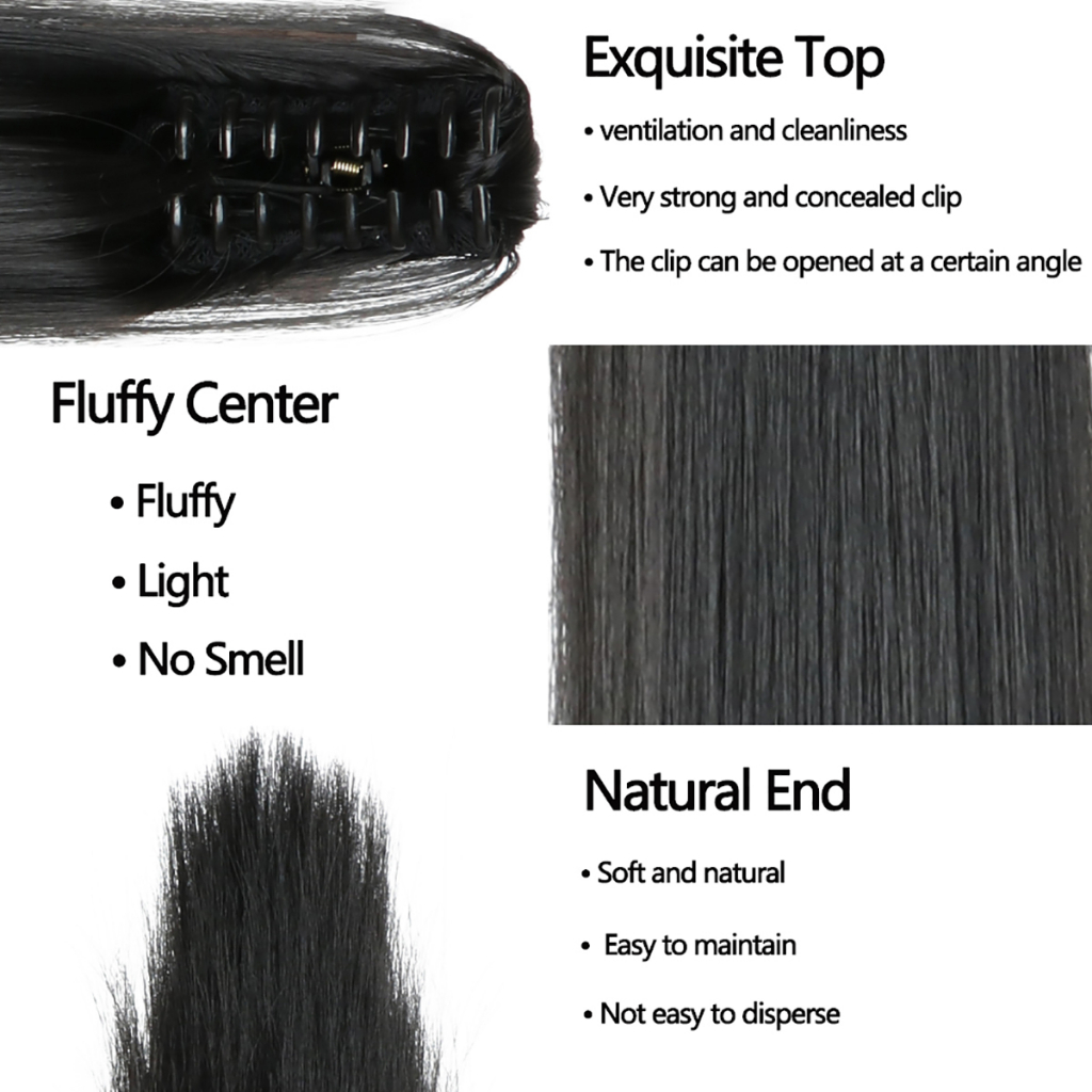 【COD&Spot goods】55CM Wig Ponytail Female Long Big Wave Fluffy Hair ...