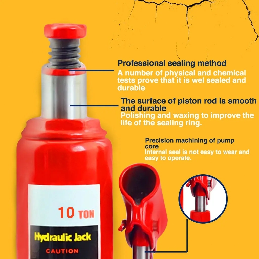 2/5/10 Tons Car Horizontal Jack Hydraulic Extra Heavy Duty Bottle Type ...