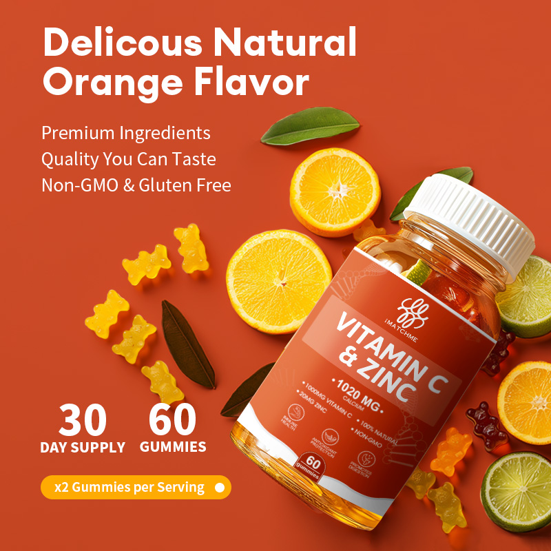 Vitamin C Zinc Orange Flavored Soft Candy: 1000mg Vitamin C+20mg Zinc ...