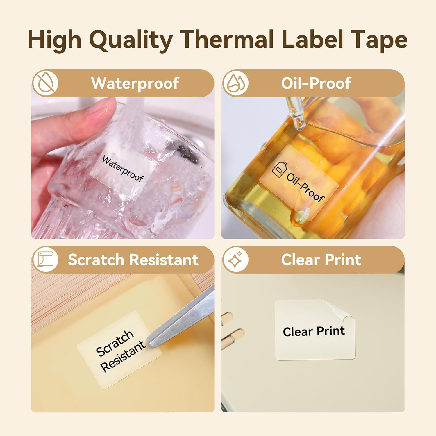 NIIMBOT B21/B1/B31 transparent sticker, food/product/production date ...