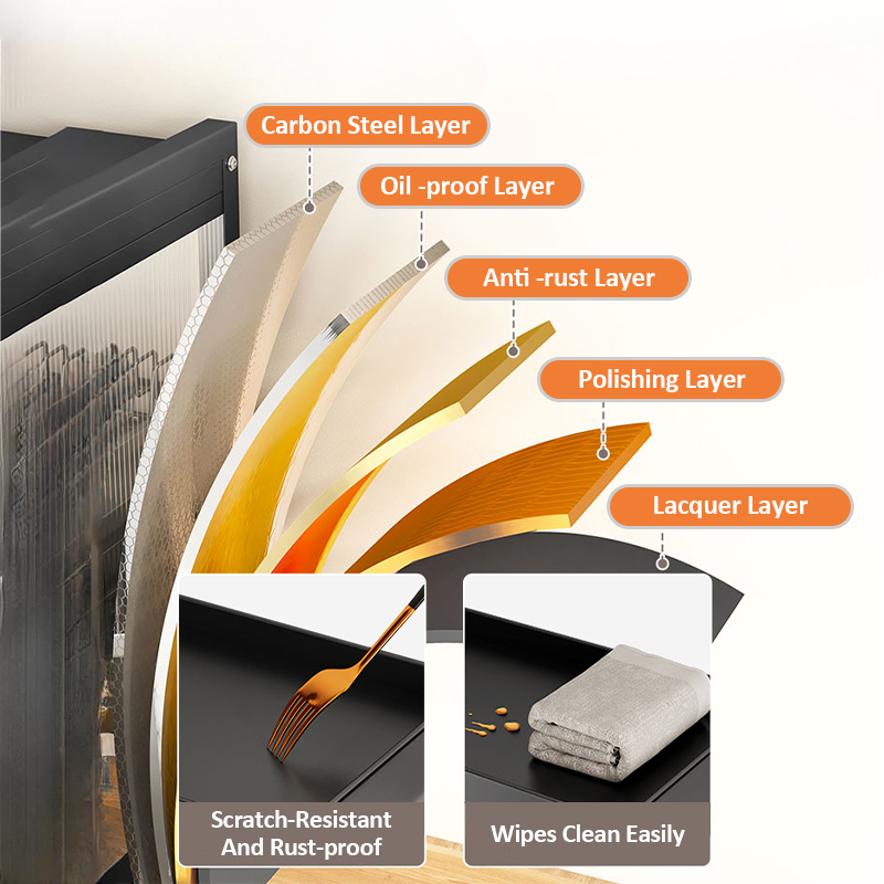 LivinEase Dish Storage Cabinet Pullable Rack Detachable Water Tray ...