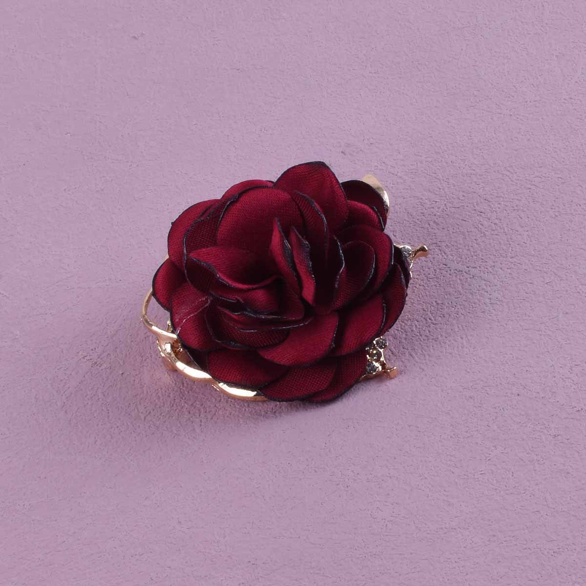 Luxury fabric rose brooch for women, vintage floral pin, stylish and ...