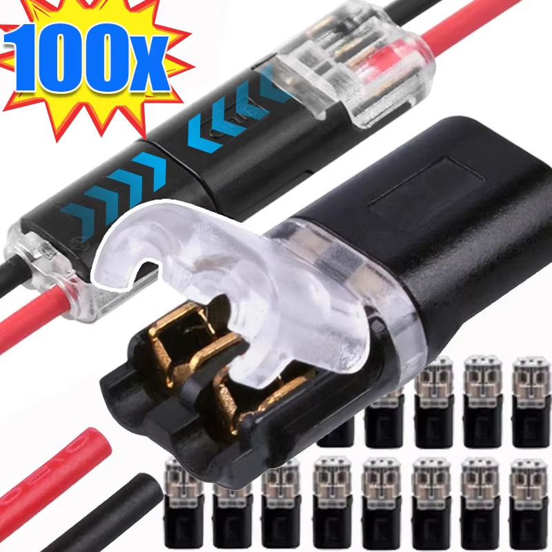 (PHI Stock) 100Pcs 2 Pin Way Plug Waterproof Electrical Connector Car ...