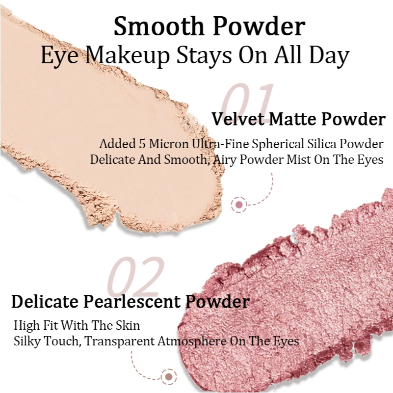 VEECCI 10 Shades Eyeshadow Palette Smooth Powder Pearl-Shine Easy To ...