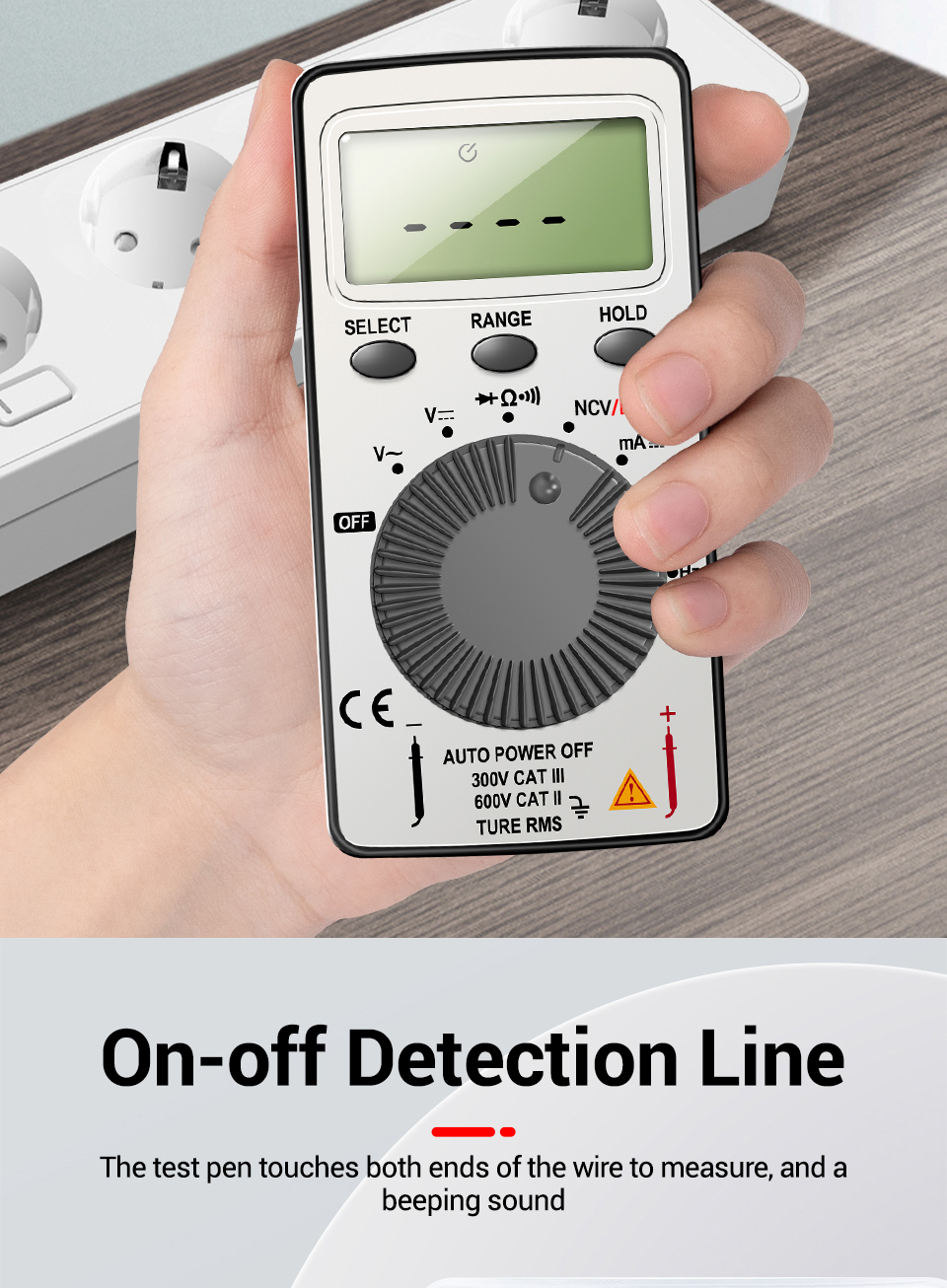 ANENG AN101 Mini Digital Multimeter - 1999 T-RMS AC/DC Tester with NCV ...
