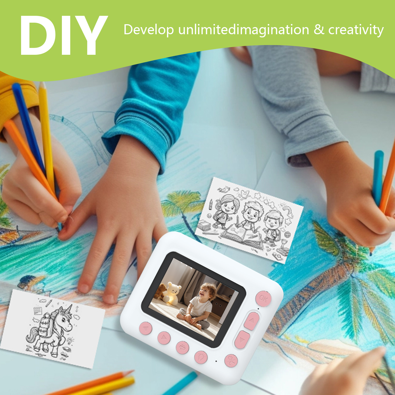 Instant Print Cameras for Kids, Christmas and Birthday Gifts for ...