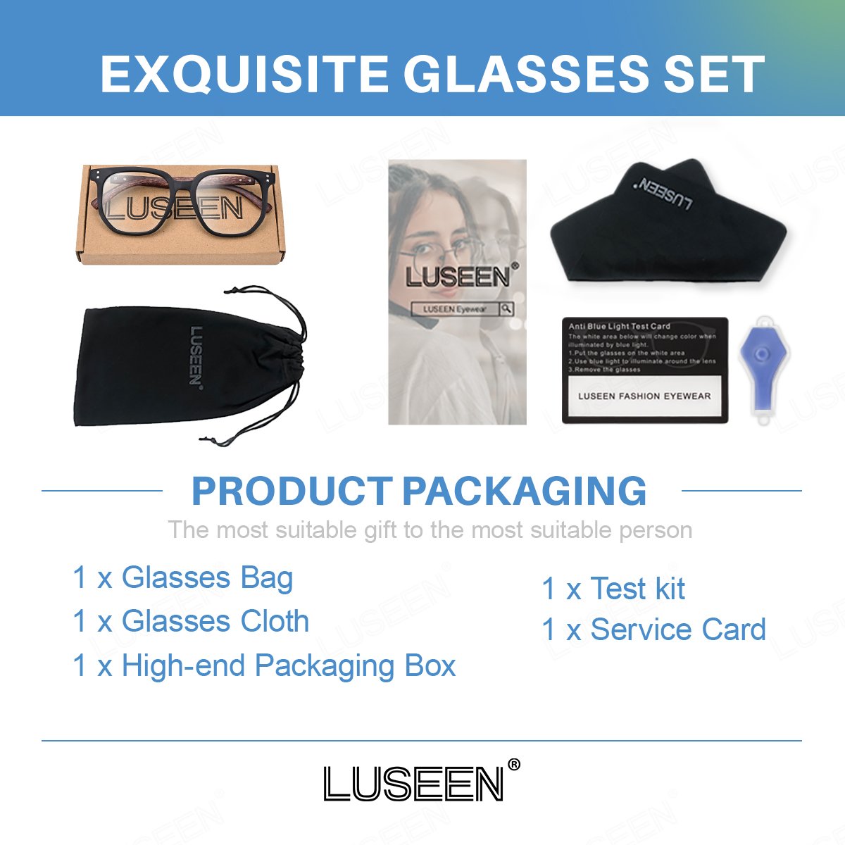 LUSEEN Eyeglass Anti Rad And Photochromic Rectangle Shape Glasses Men ...