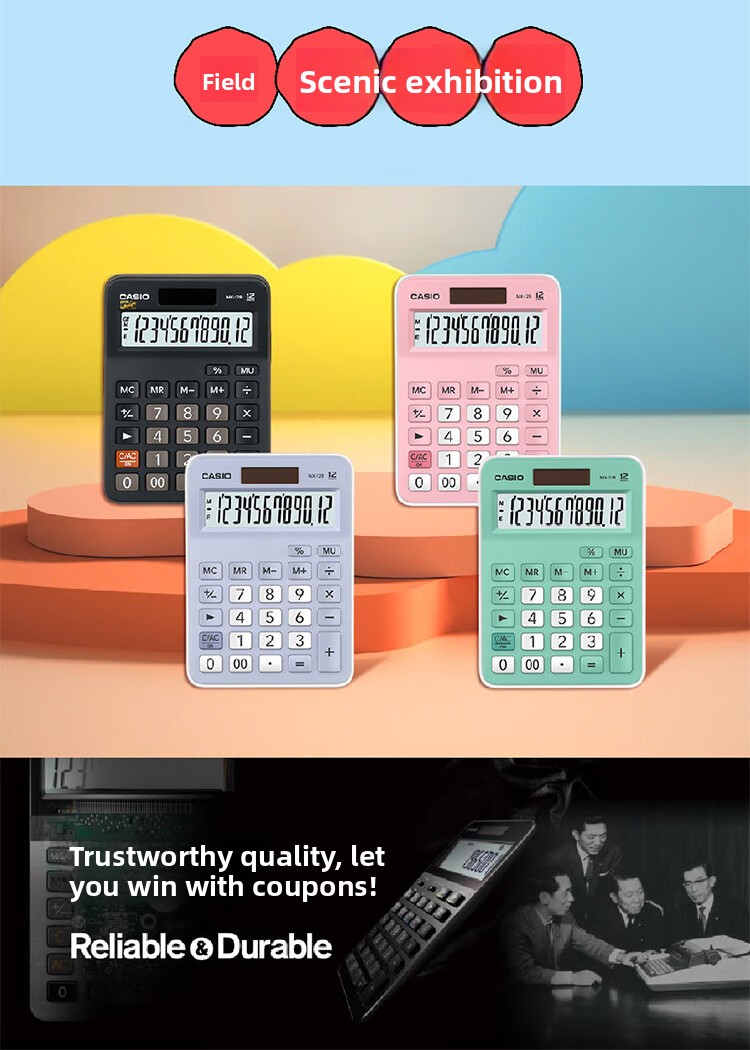 Casio Solar Original Calculator Office Business Accounting Student ...