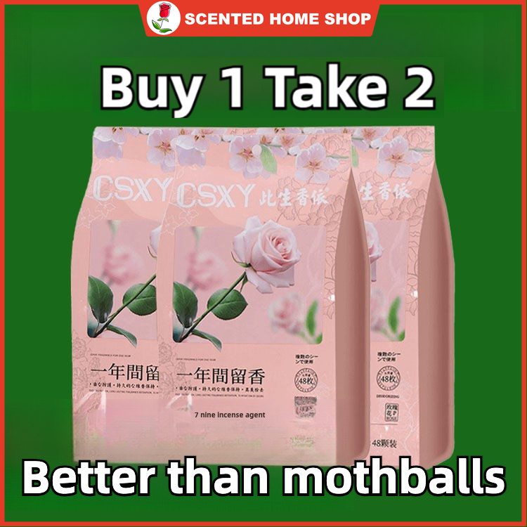 【BUY 1 TAKE 2】Floral Fragrance Camphor Balls Moth Balls Clothes Scented ...