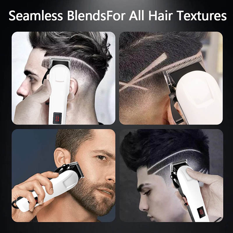 LCD Display Hair Trimmer Rechargeable Professional Electric Razor ...