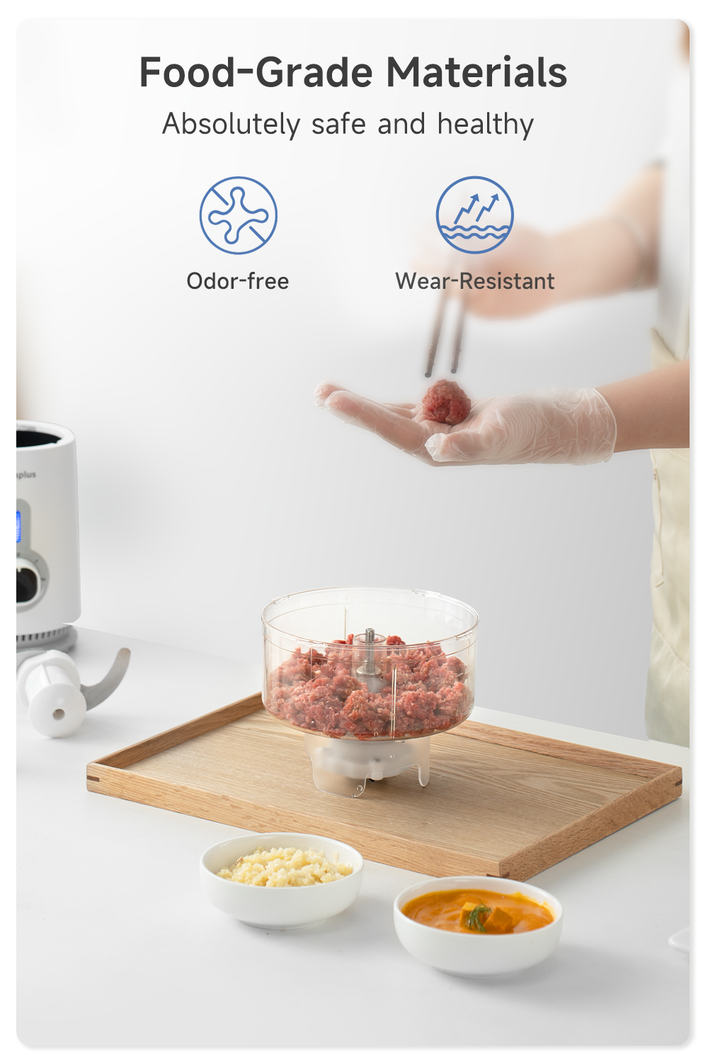 Simplus 3 in 1 Blender And Food Processor For Kitchen For Smoothies Juicer Meat Grinder Food ...