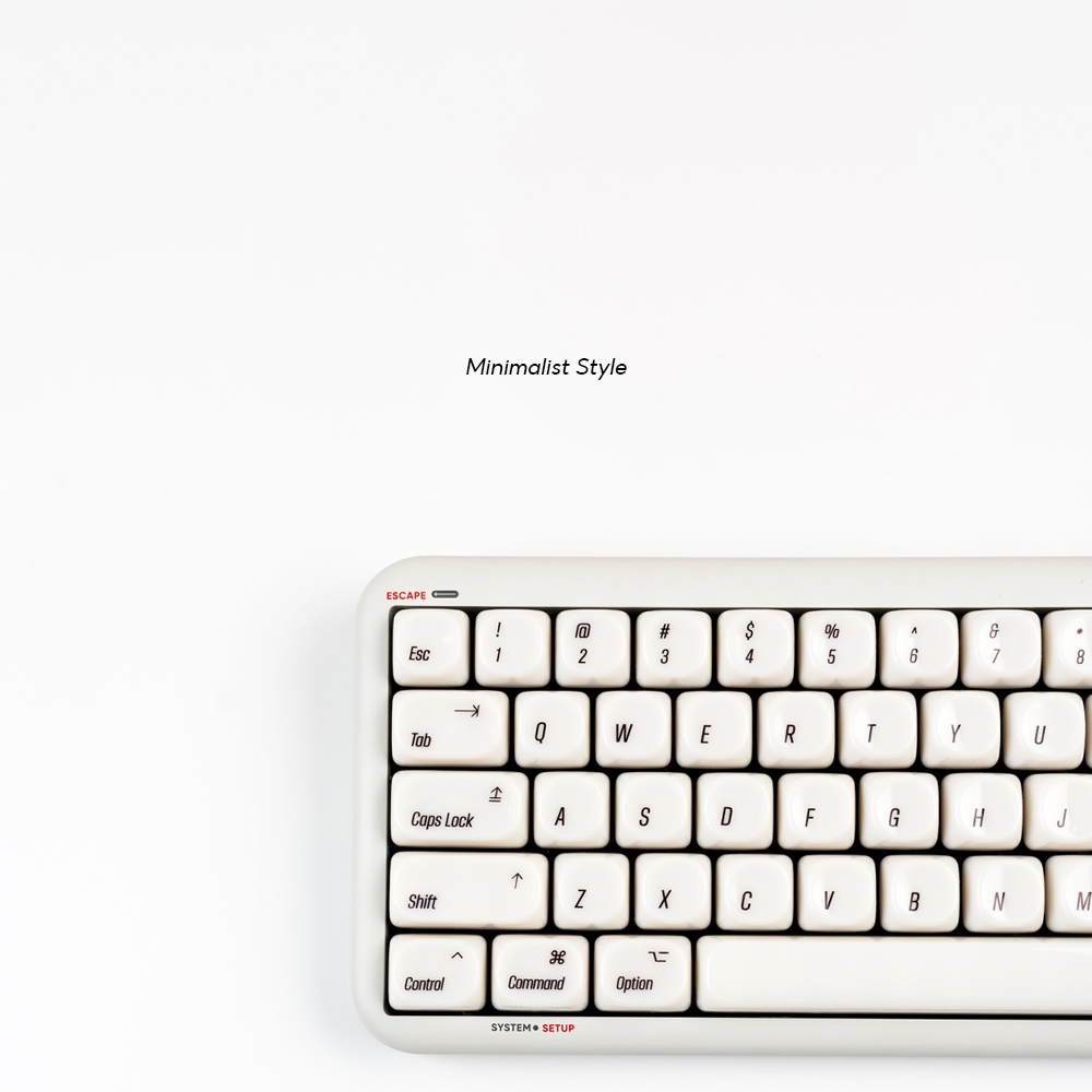 Minimalist Ceramic Texture Keycaps 132Keys/Set PBT MOA Profile Custom ...