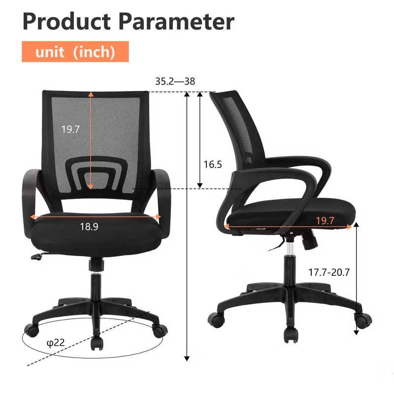 Rotating Office Chair Breathable Computer Chair Adjustable Swivel Chair ...