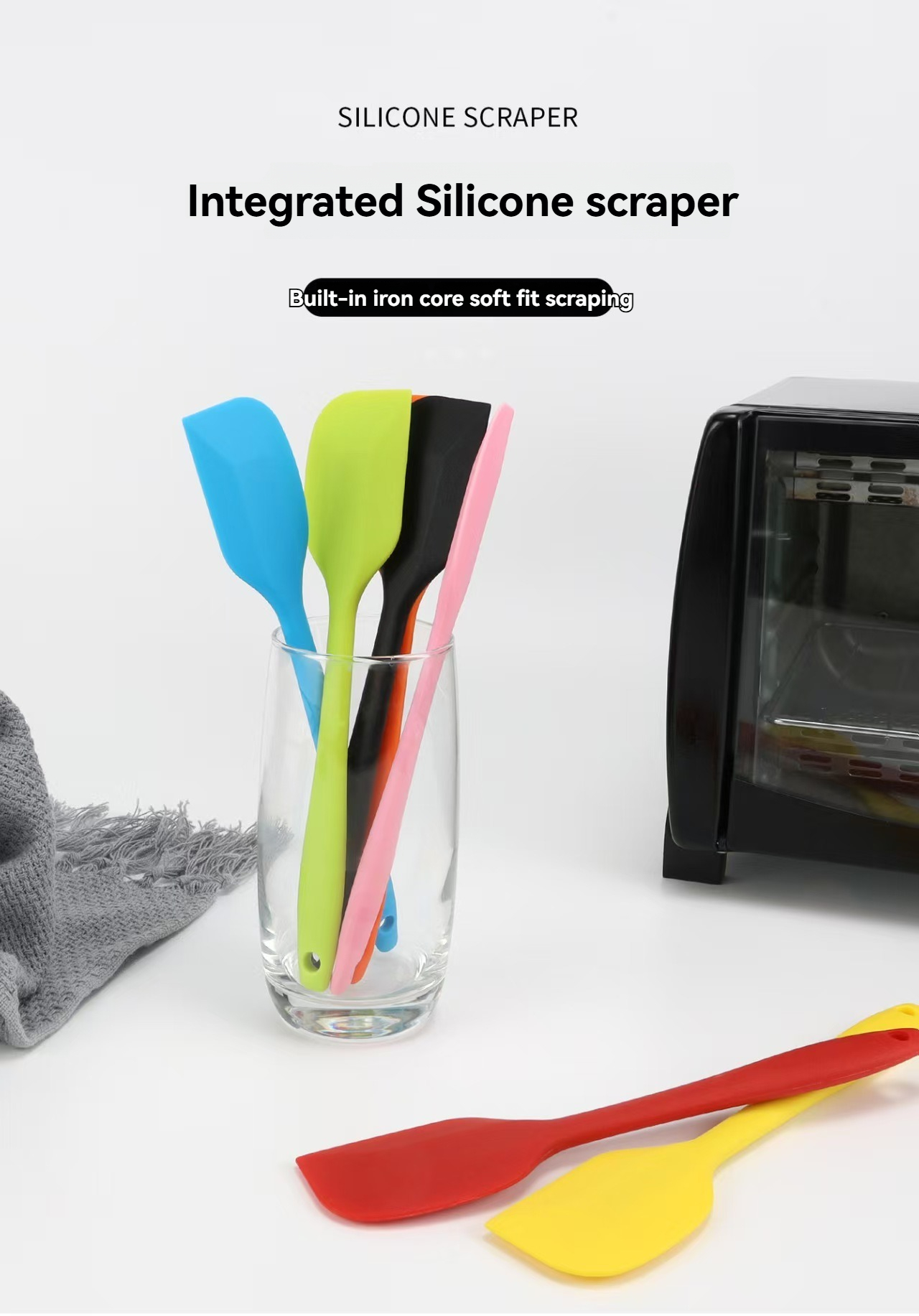 2pcs/3pcs silicone scraper soft scraper baking cream spatula batter ...