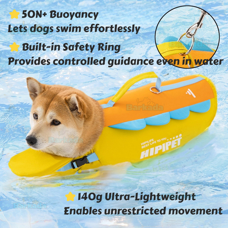 Pet Life Jacket for Dogs, Adjustable Buoyancy Swim Vest for Small ...