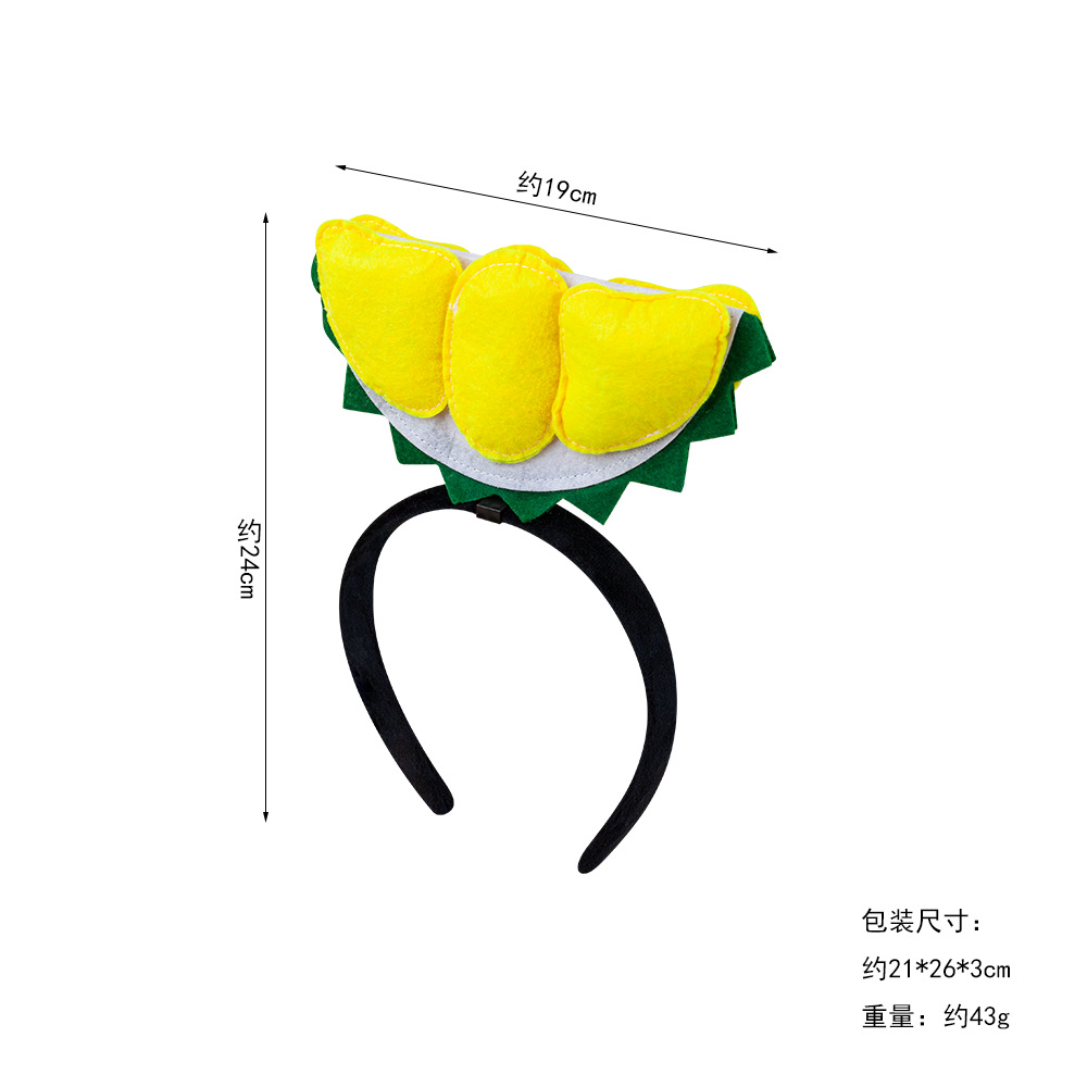 Cartoon Fruit and Vegetable Headband Apple Grape Banana Durian Headband ...