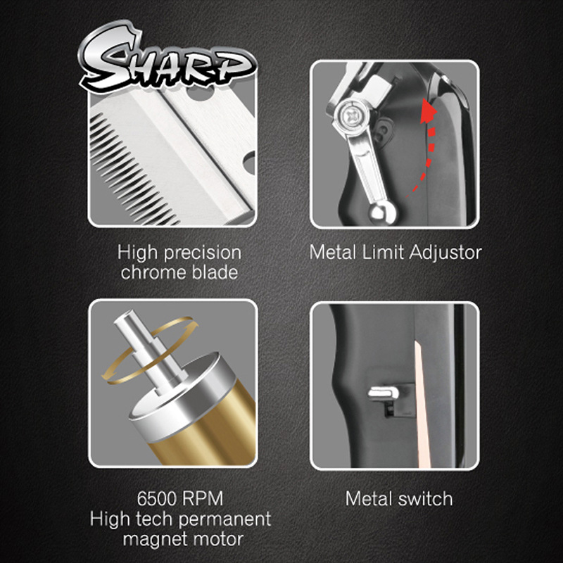 Wmark NG-103PLUS Professional Wireless Hair Clipper with Battery ...