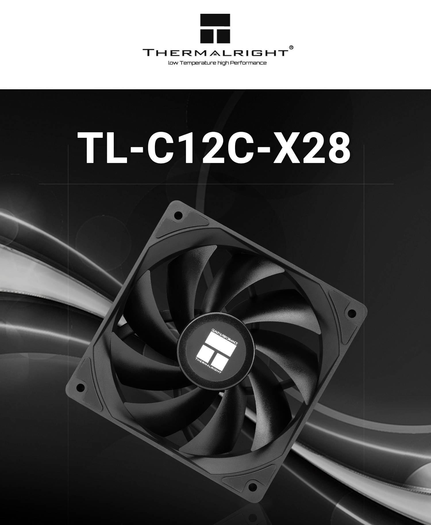 Thermalright TL-C12C-X28 Computer case cooling fan，120x120x28mm/28mm ...