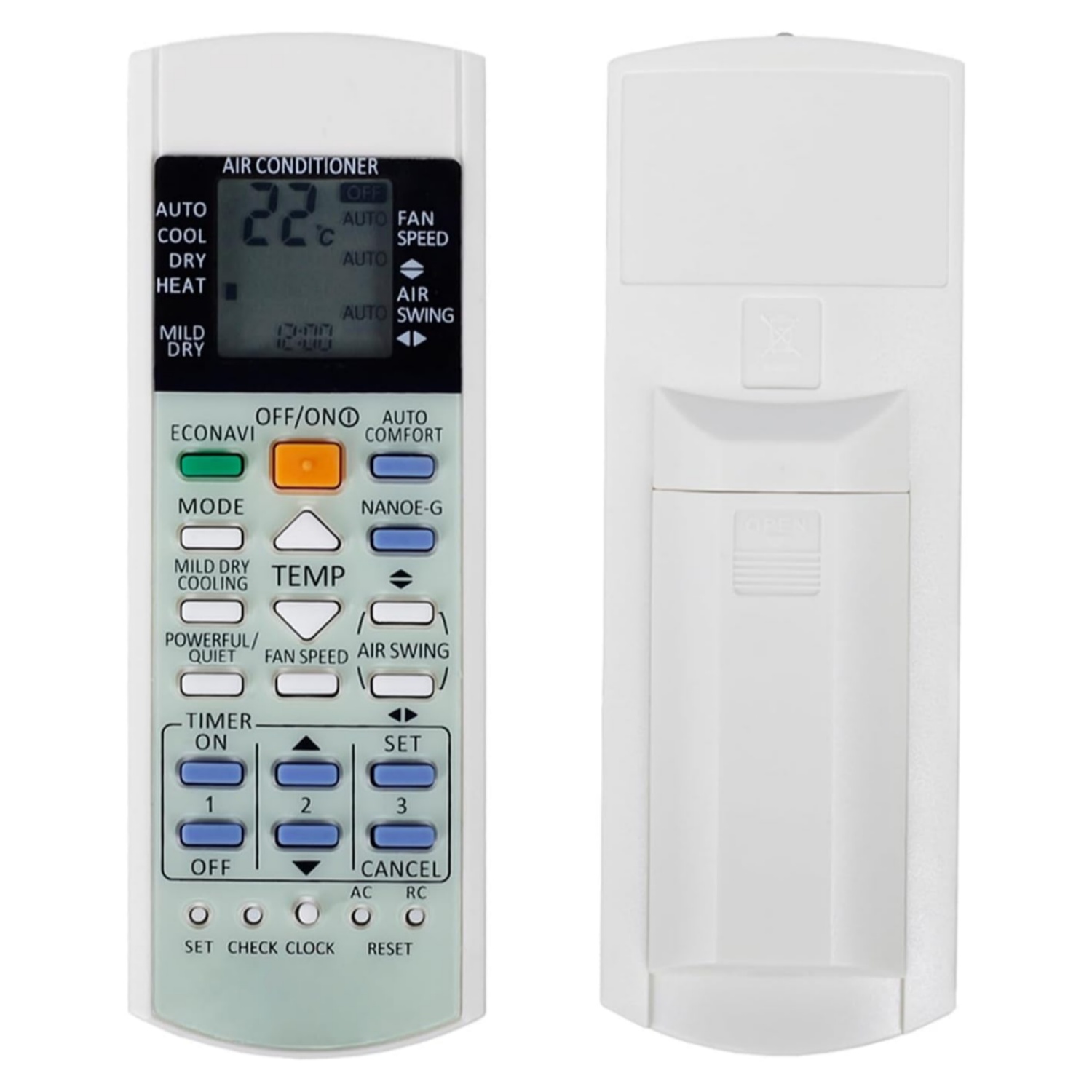 Panasonic Air Conditioner Remote Control for models A75C3208, A75C3706 ...