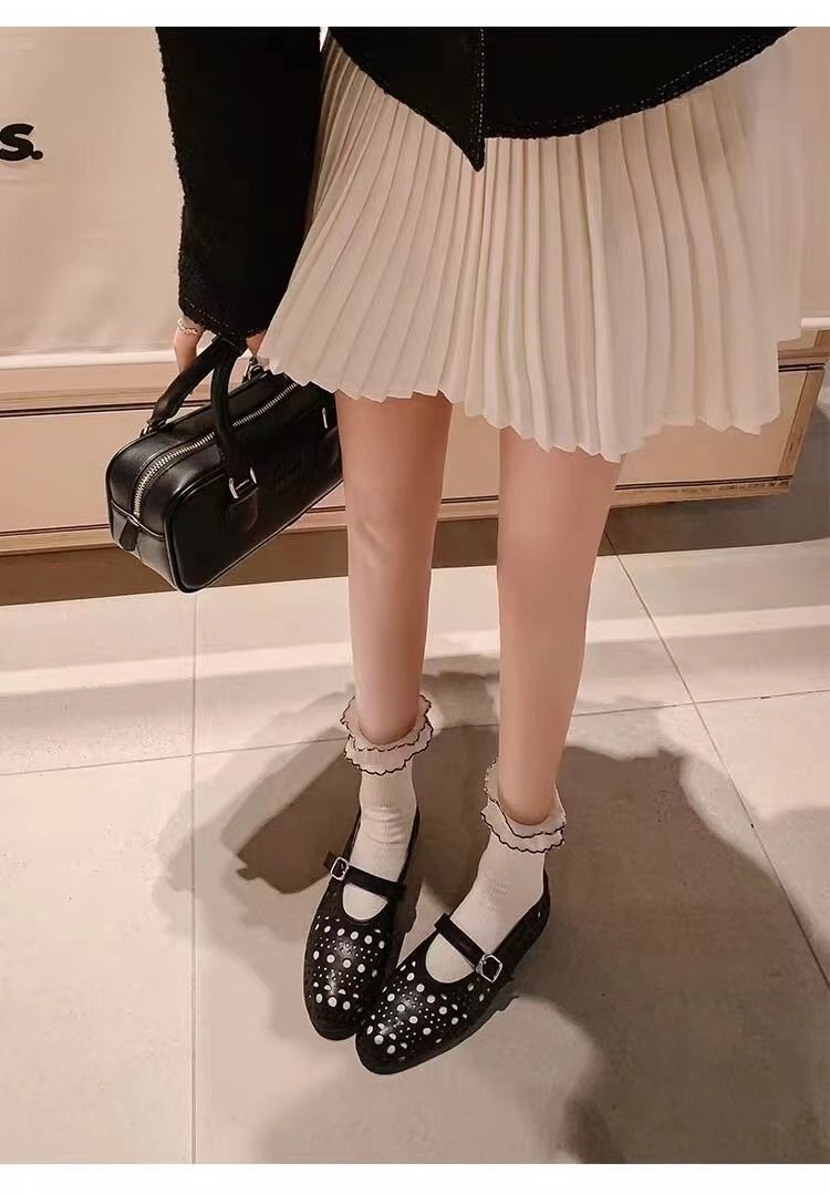 (With Box) LuxLane Silver Airy Mary Jane Sandals - Elegant Round Toe ...