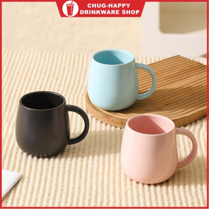 500ml Solid Color Ceramic Mug, Large Capacity Coffee Tea Cup, Ceramic ...