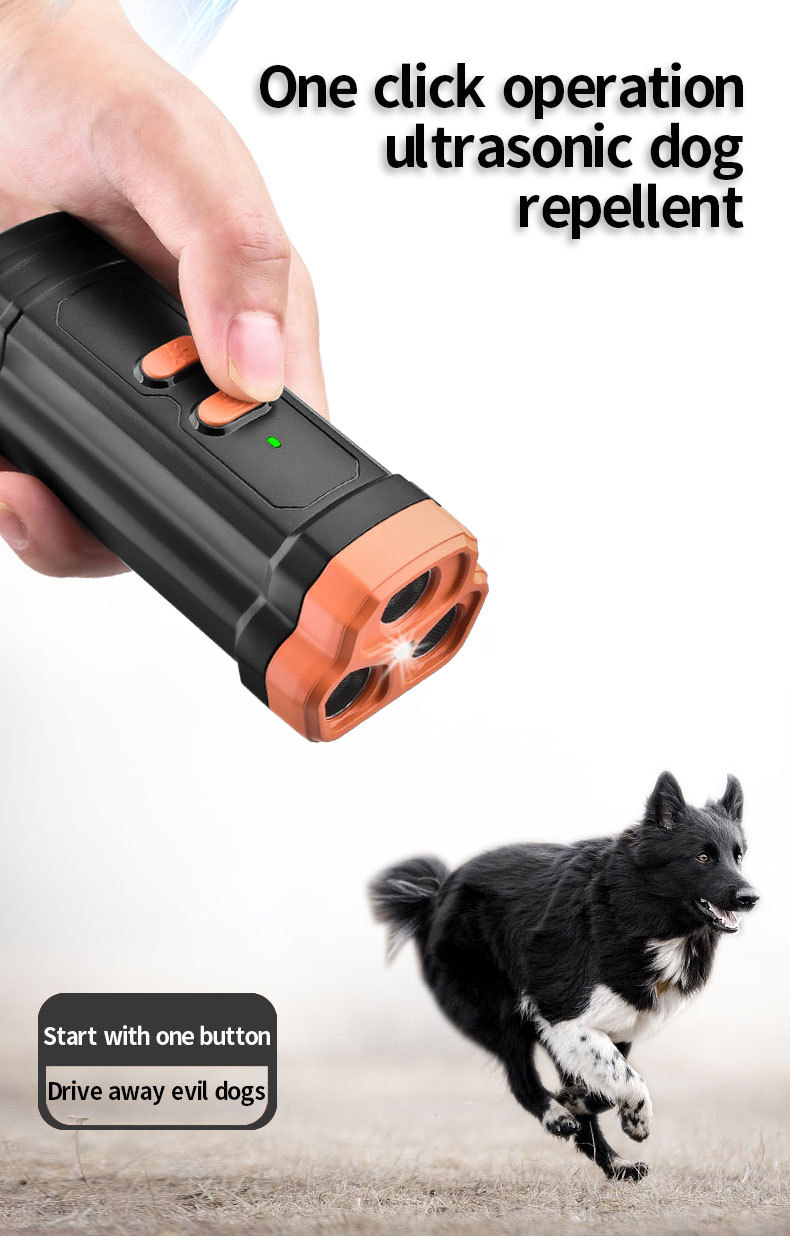 Three Core Ultrasonic Dog Repellent High-power Outdoor Anti Dog Bite ...