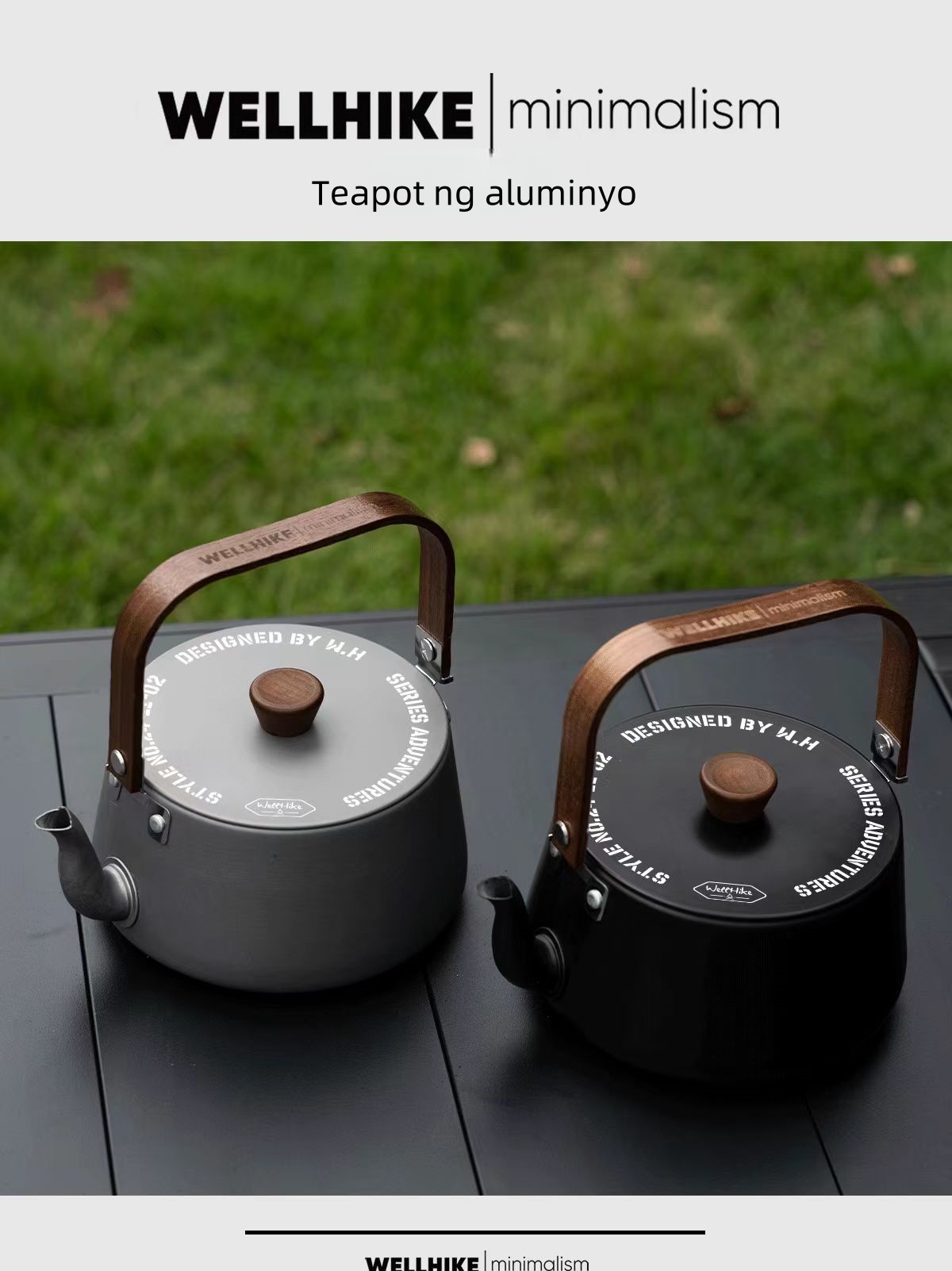 WELLHIKE Camping Kettle Portable - Pang-tsaa at Kape sa Hiking, Mabigat sa Tibay, Magaan sa ...