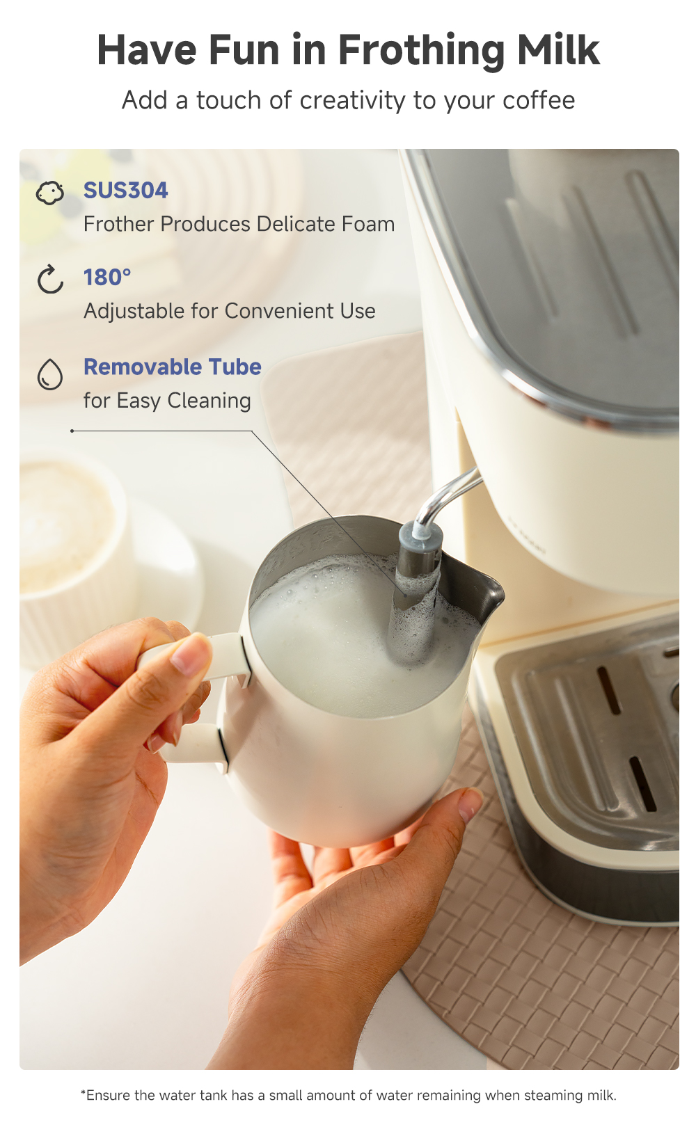 Simplus Coffee Machine Coffee Maker Compact Semi-Automatic Espresso ...