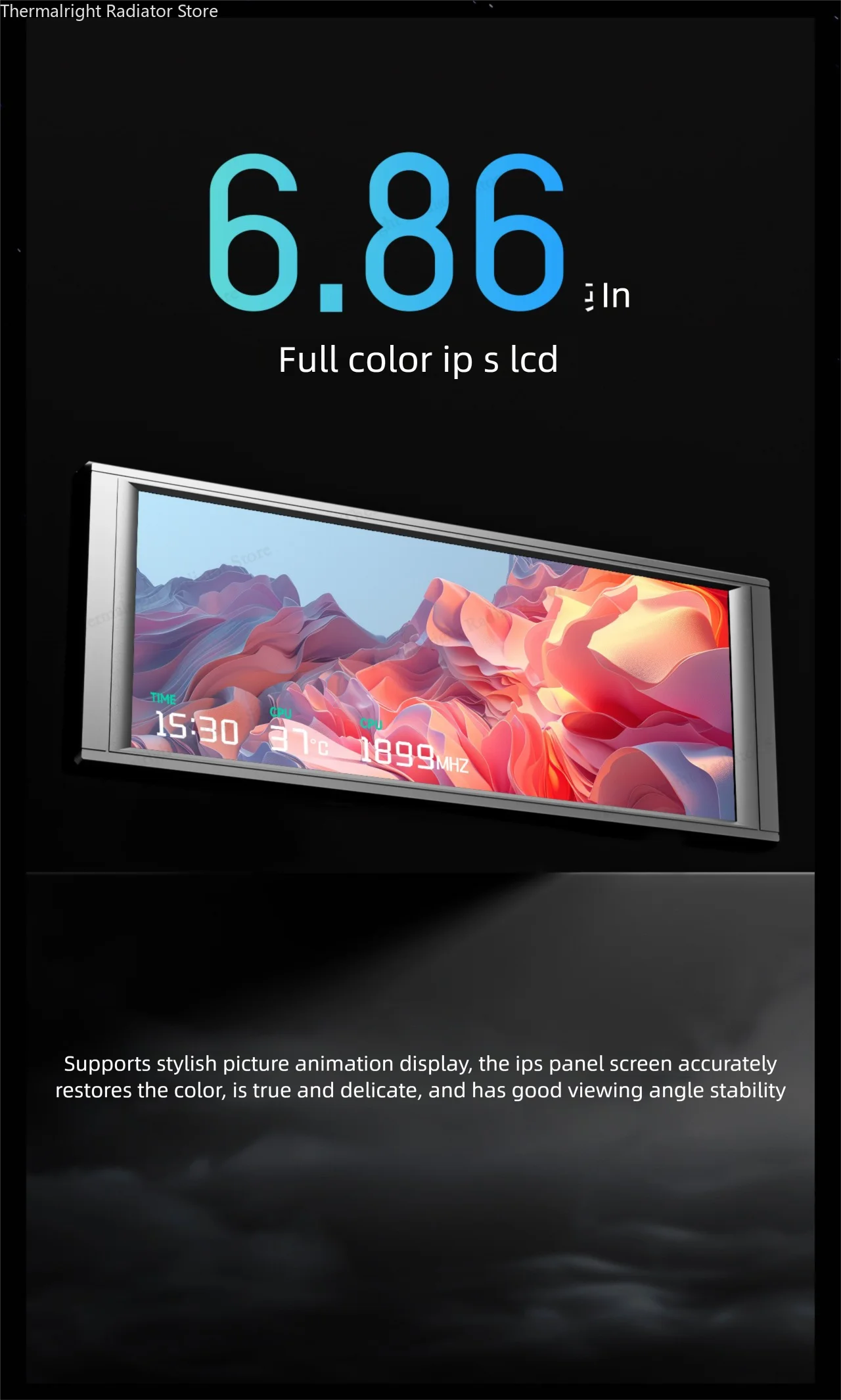 Thermalright TROFEO VISION LCD IPS 6.86 inch 1280*480 resolution full ...