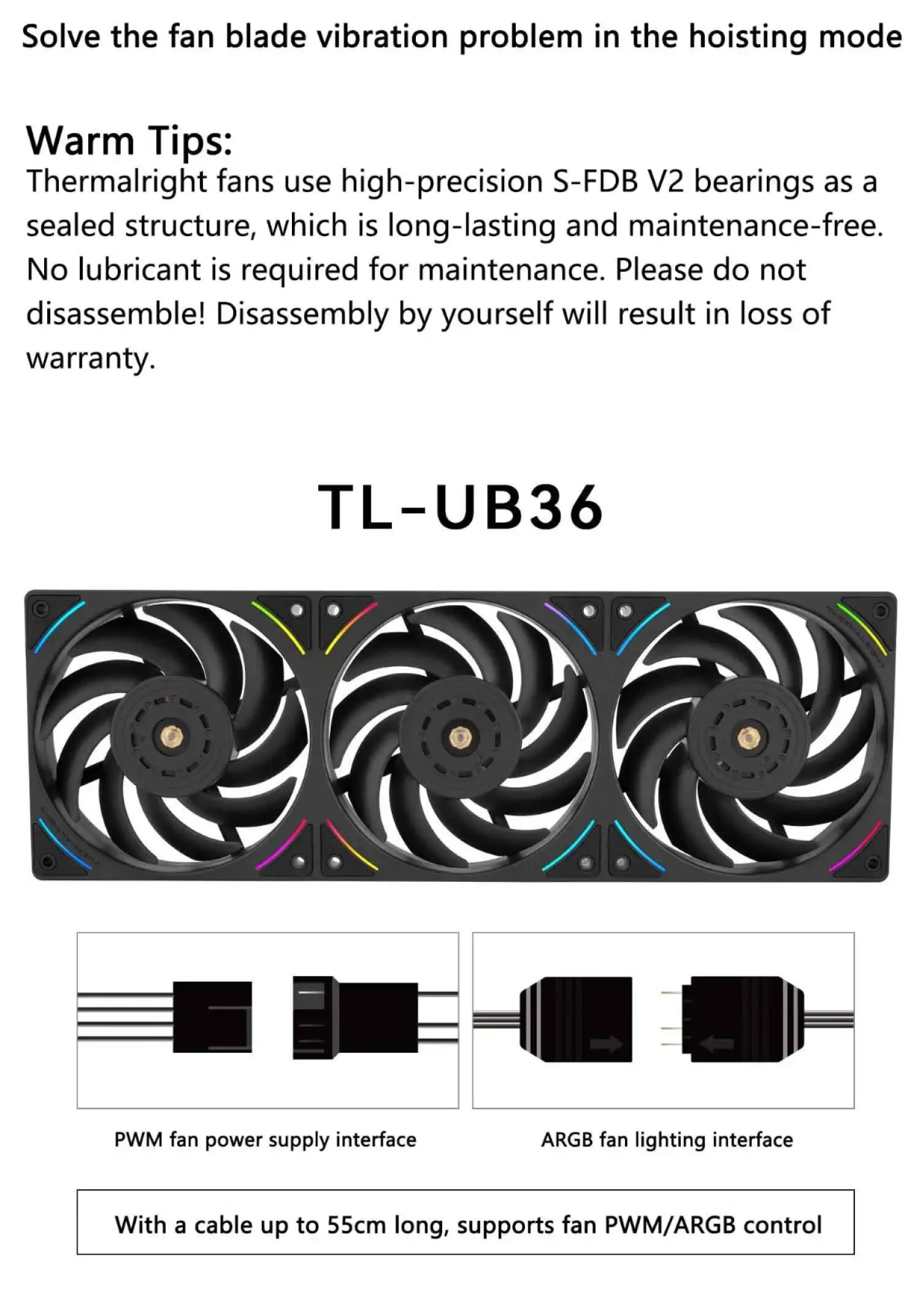 Thermalright TL-UB36 ARGB CPU FAN 360mm Radiator Fan ARGB One-Piece ...
