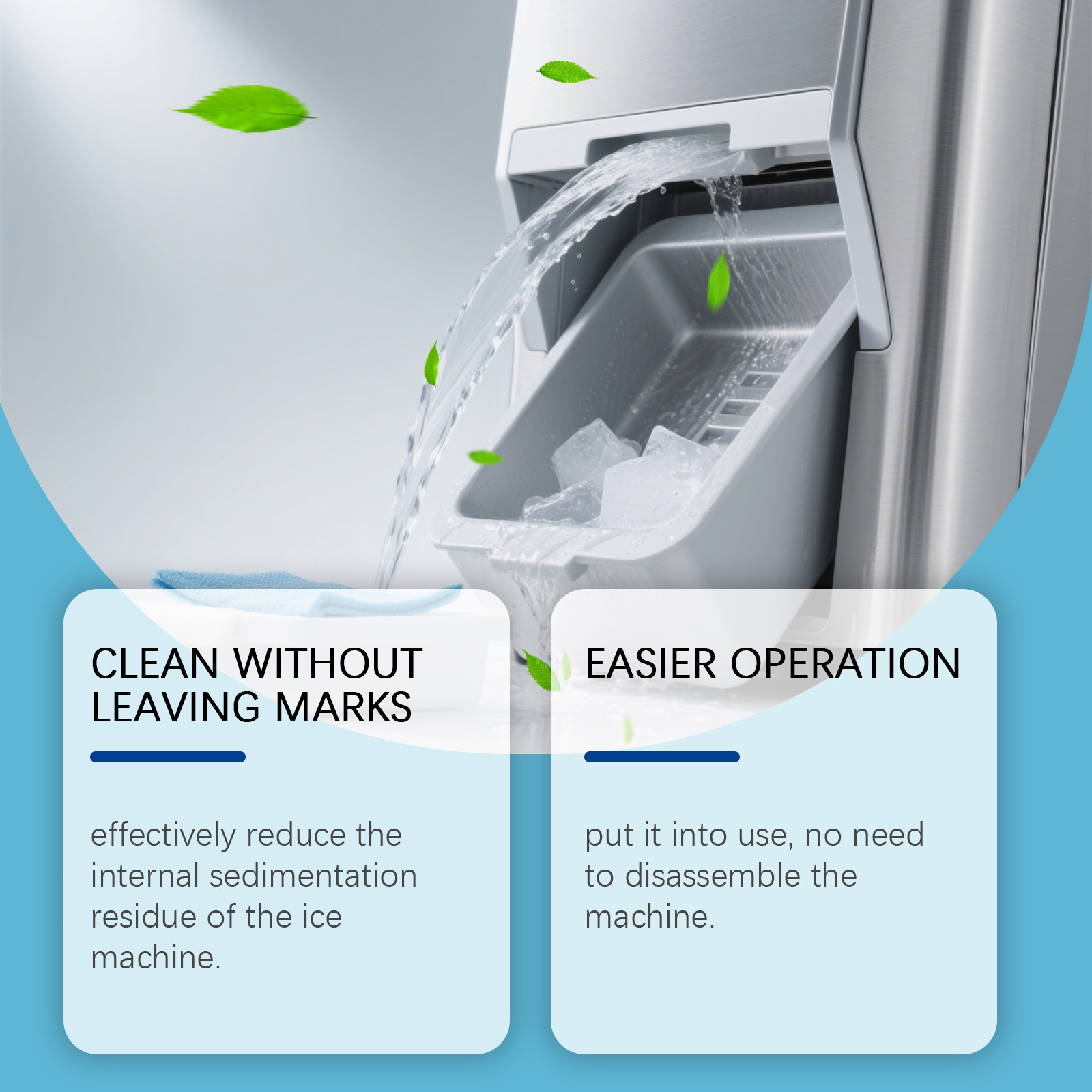 Jue Fish Ice Maker Cleaner is specially designed for home use to ...