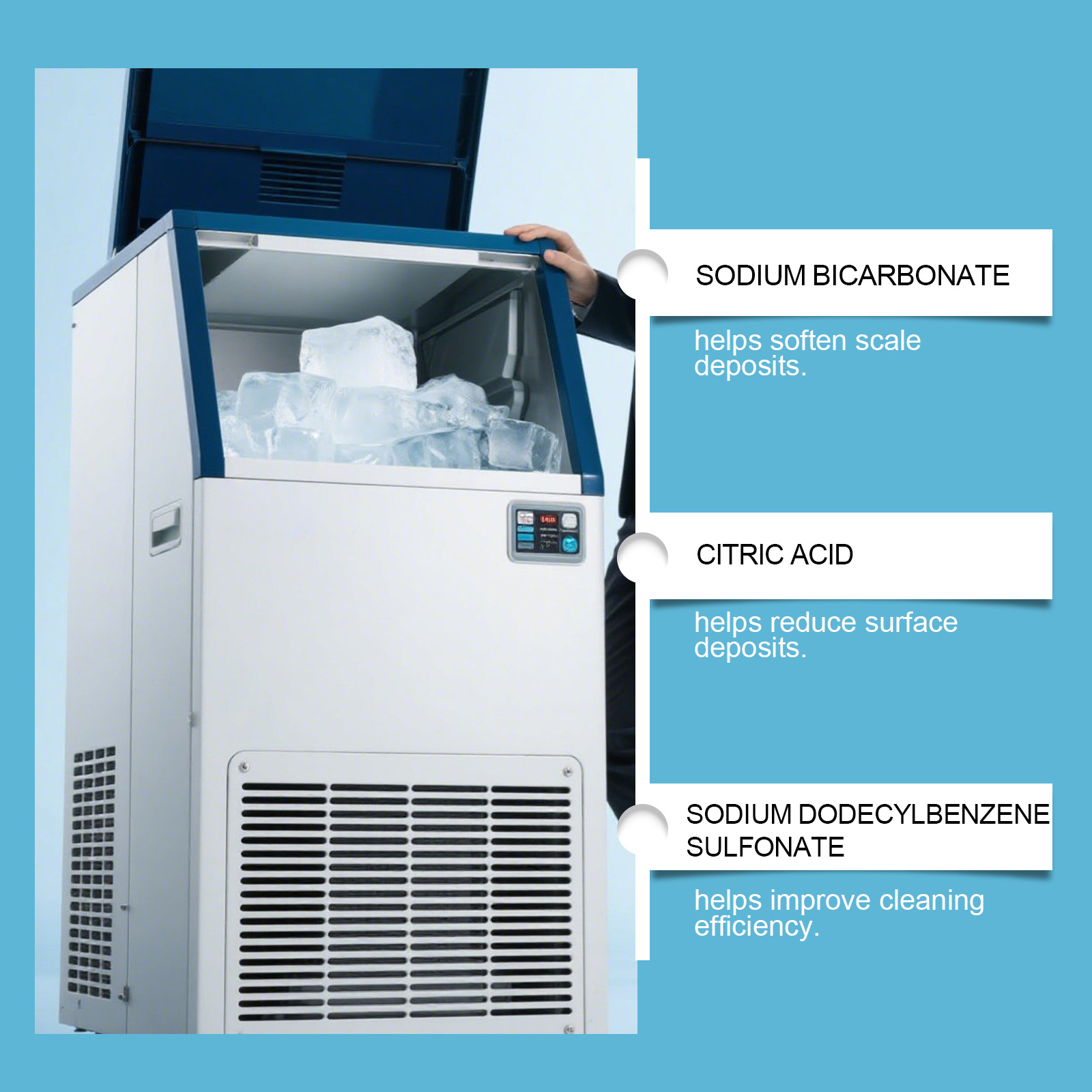 Jue Fish Ice Maker Cleaner is specially designed for home use to ...