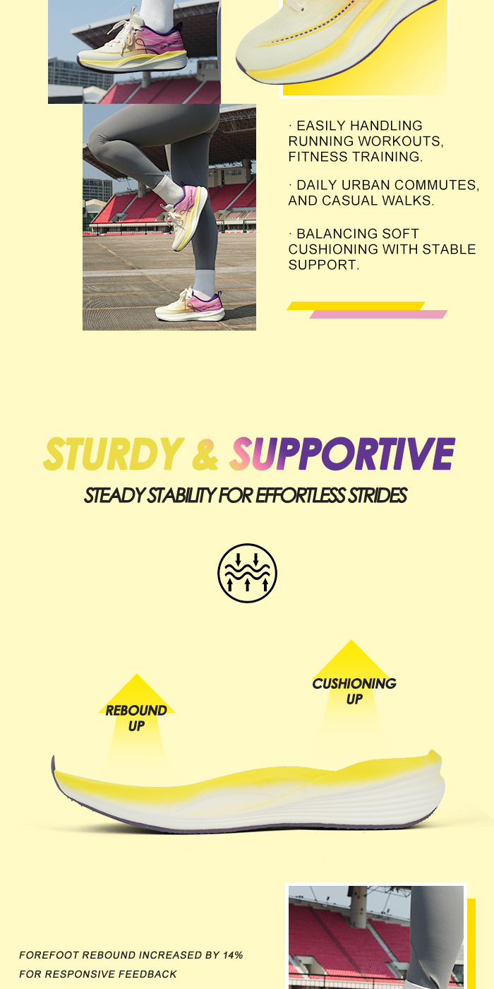 Hawkwell Women's Cloud Zero Active Knit Running Shoes Cushion ...