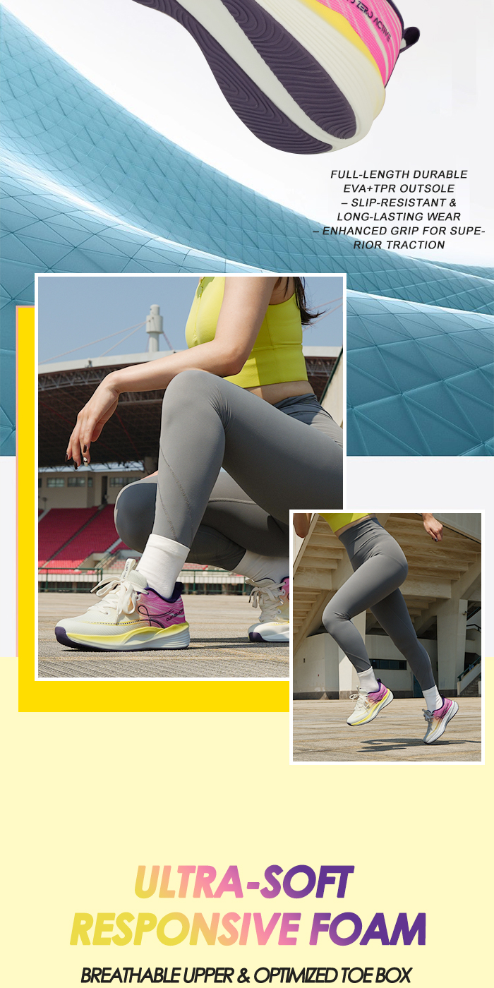 Hawkwell Women's Cloud Zero Active Knit Running Shoes Cushion ...