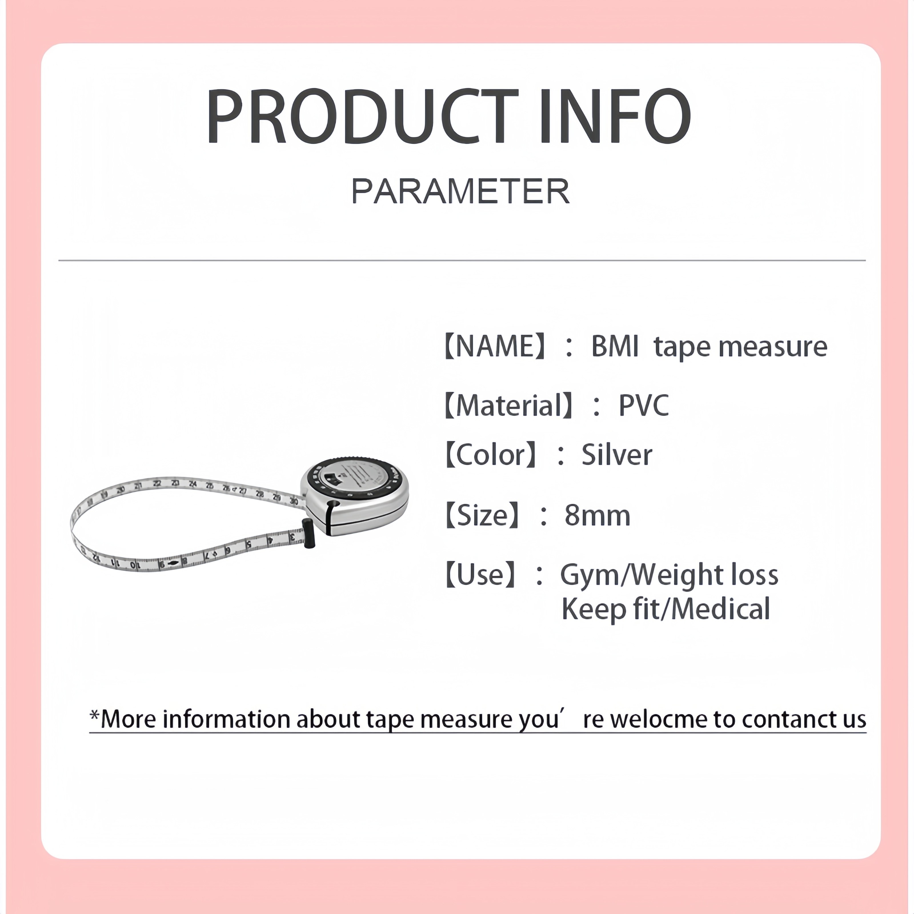 Wentai Tape BMI Health Waist Measuring Tape Retractable Waist Leg Hip ...