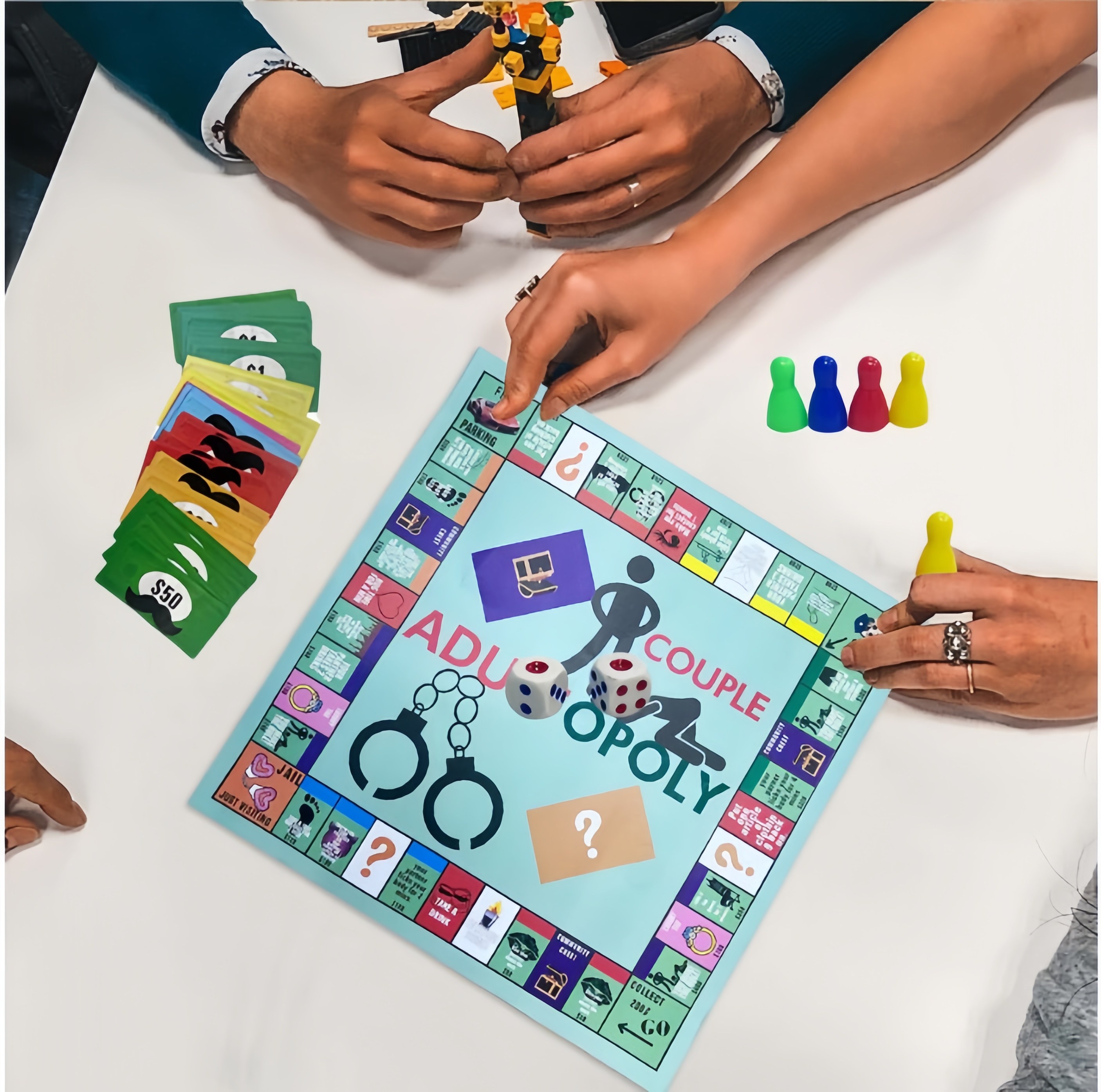 Adult Couple Date Night Game Adultopoly Board Game Handmark Monopoly ...