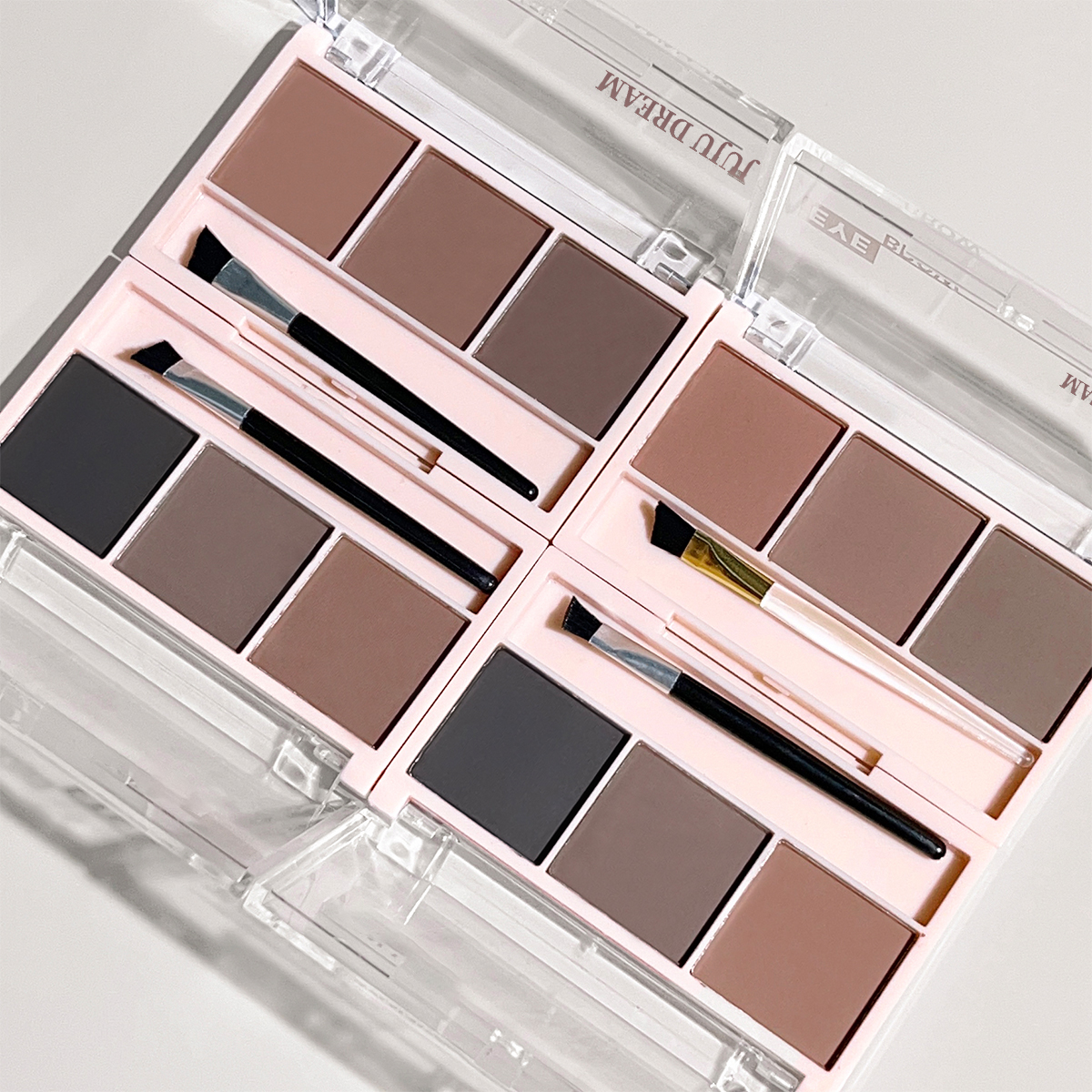 3D Brow Powder Kit - 3 Colors, Smudgeproof, Includes Brush, All Skin ...