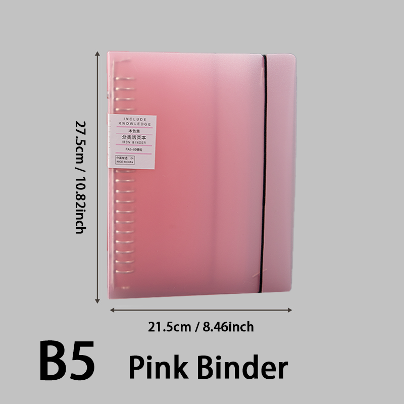 Pink Green Blue Notebook A5/B5 Binder Notebook Refillable Ring Binder ...
